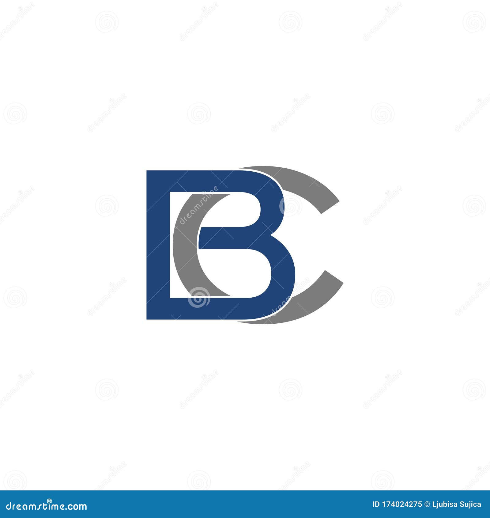 Initial Letter BC Logo with Creative Typography Stock Vector ...