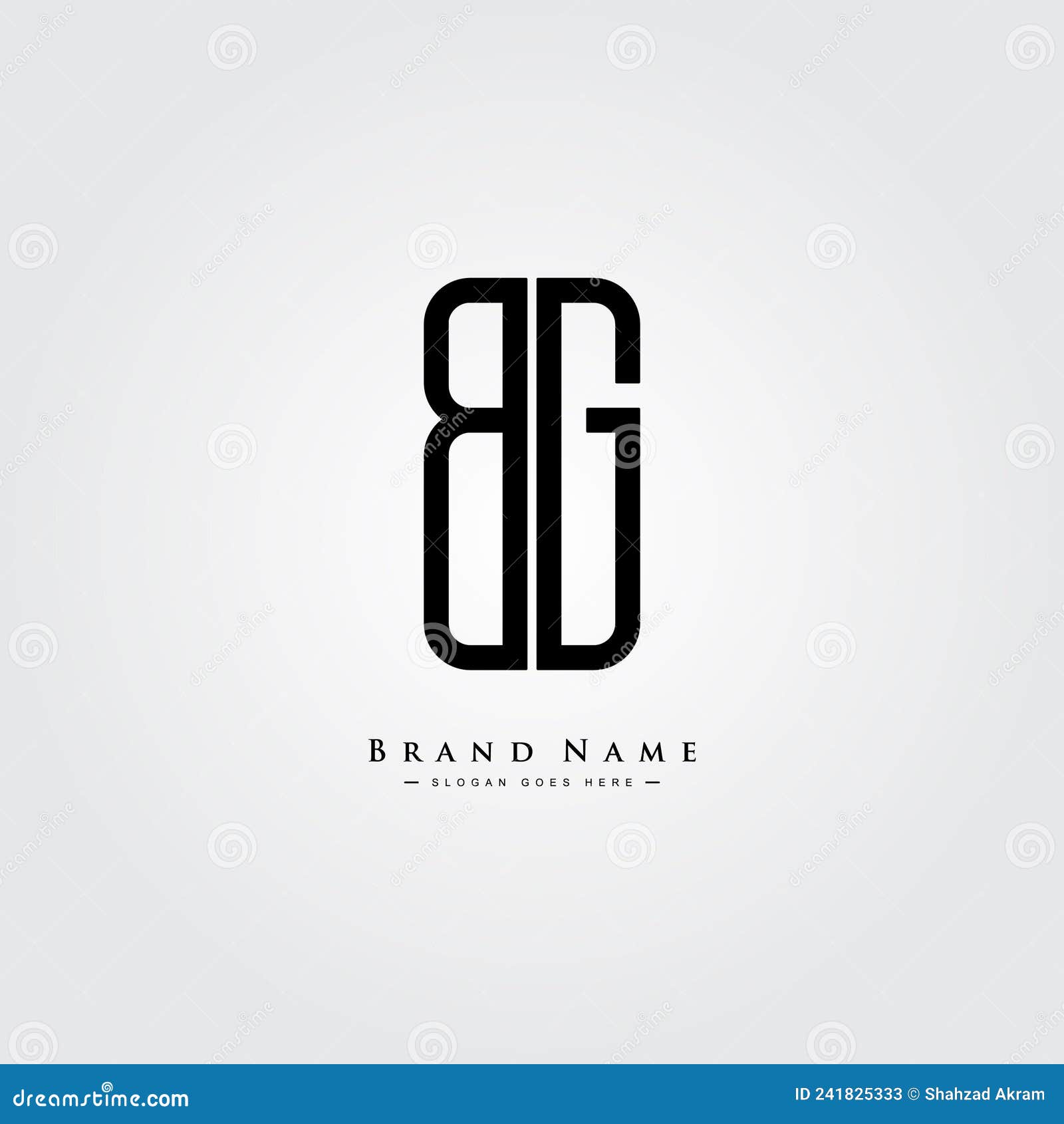 Initial Letter BG Logo - Simple Alphabet Logo Stock Vector ...
