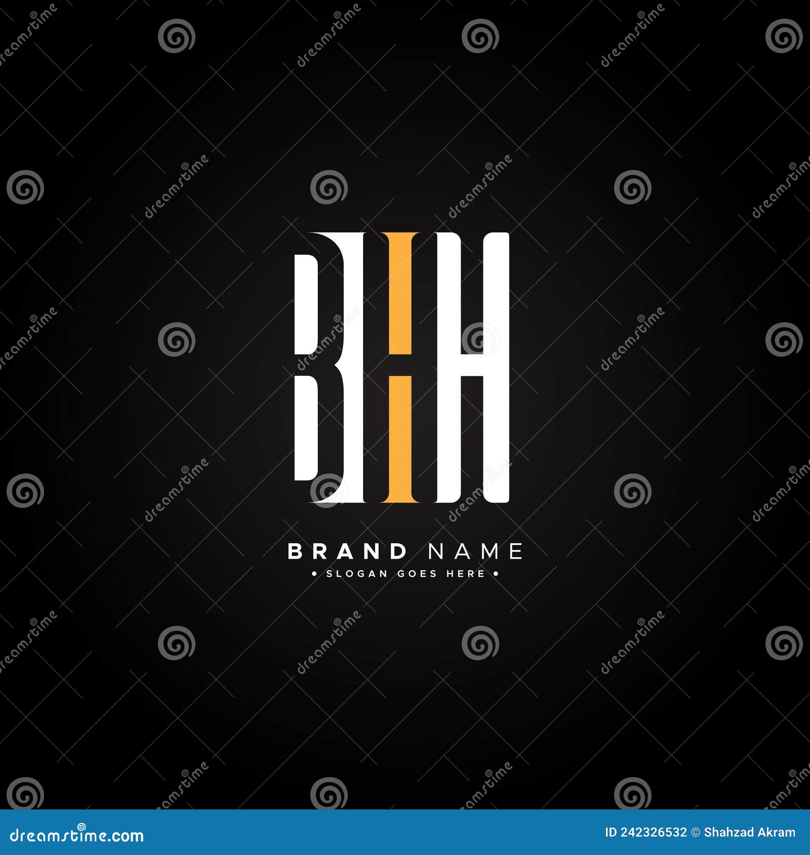 Initial Letter BHH Logo - Simple Business Logo for Alphabet BHH Stock ...