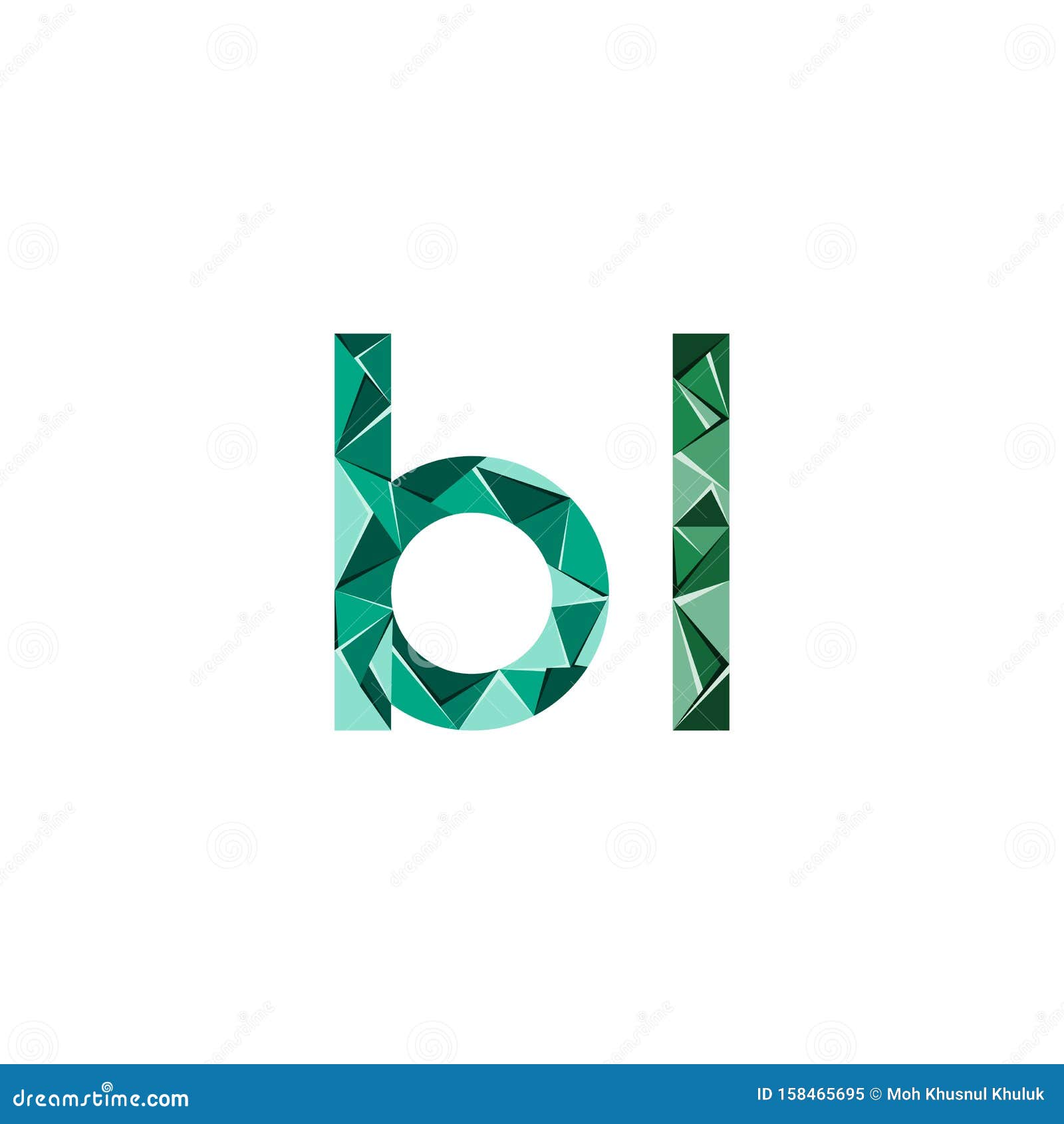 Initial Letter Bl Abstract Triangle Logo Vector Stock Vector ...