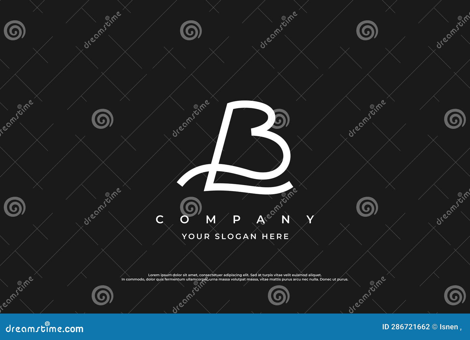 Simple Letter BL or LB Logo Design Stock Vector - Illustration of ...