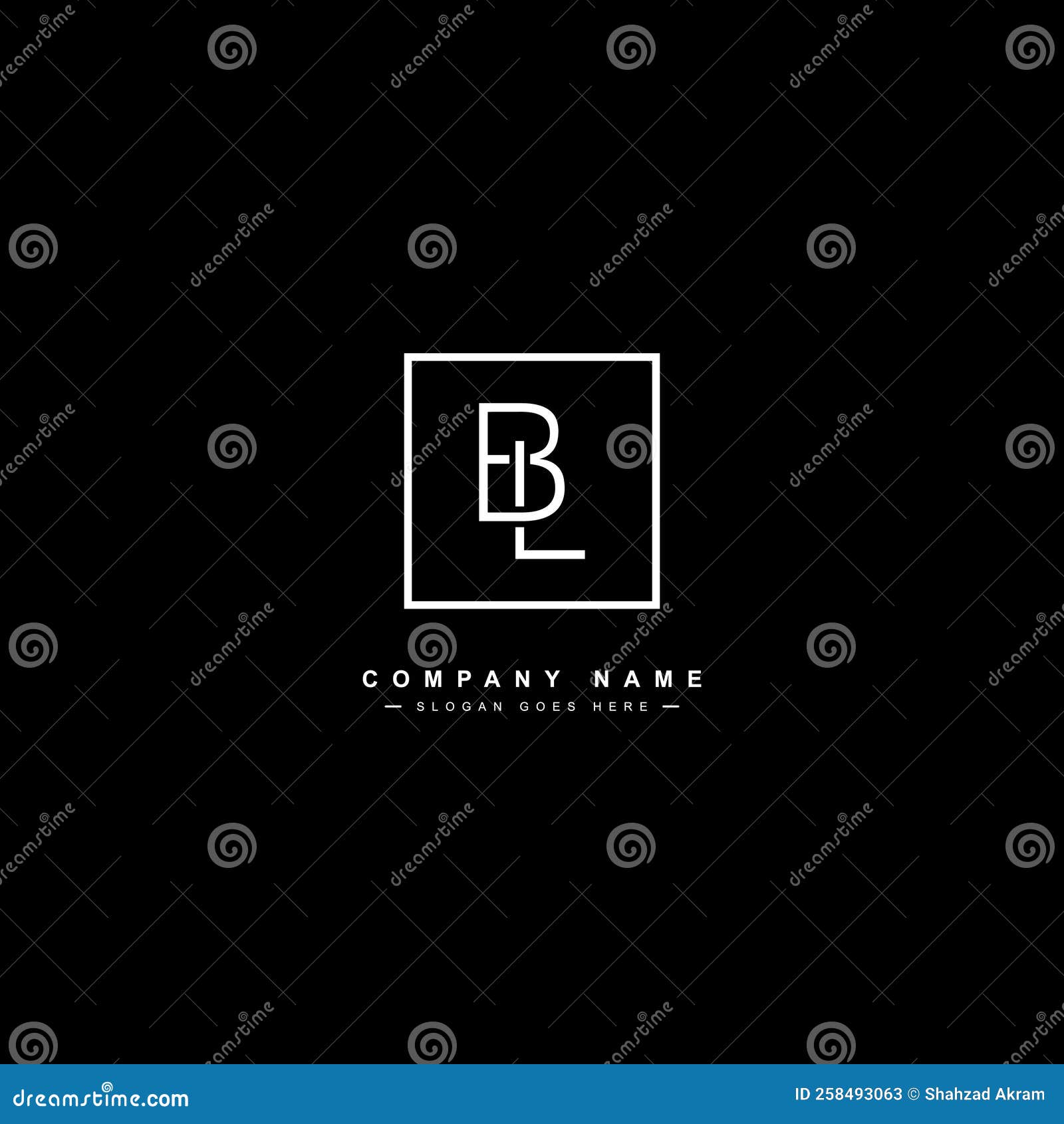 Initial Letter BL Logo - Simple Monogram Logo Cartoon Vector ...
