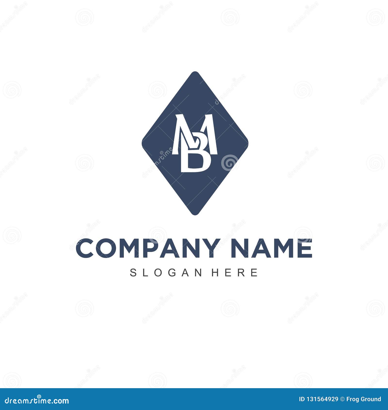 Initial Letter BM Logo Template Design Stock Illustration ...