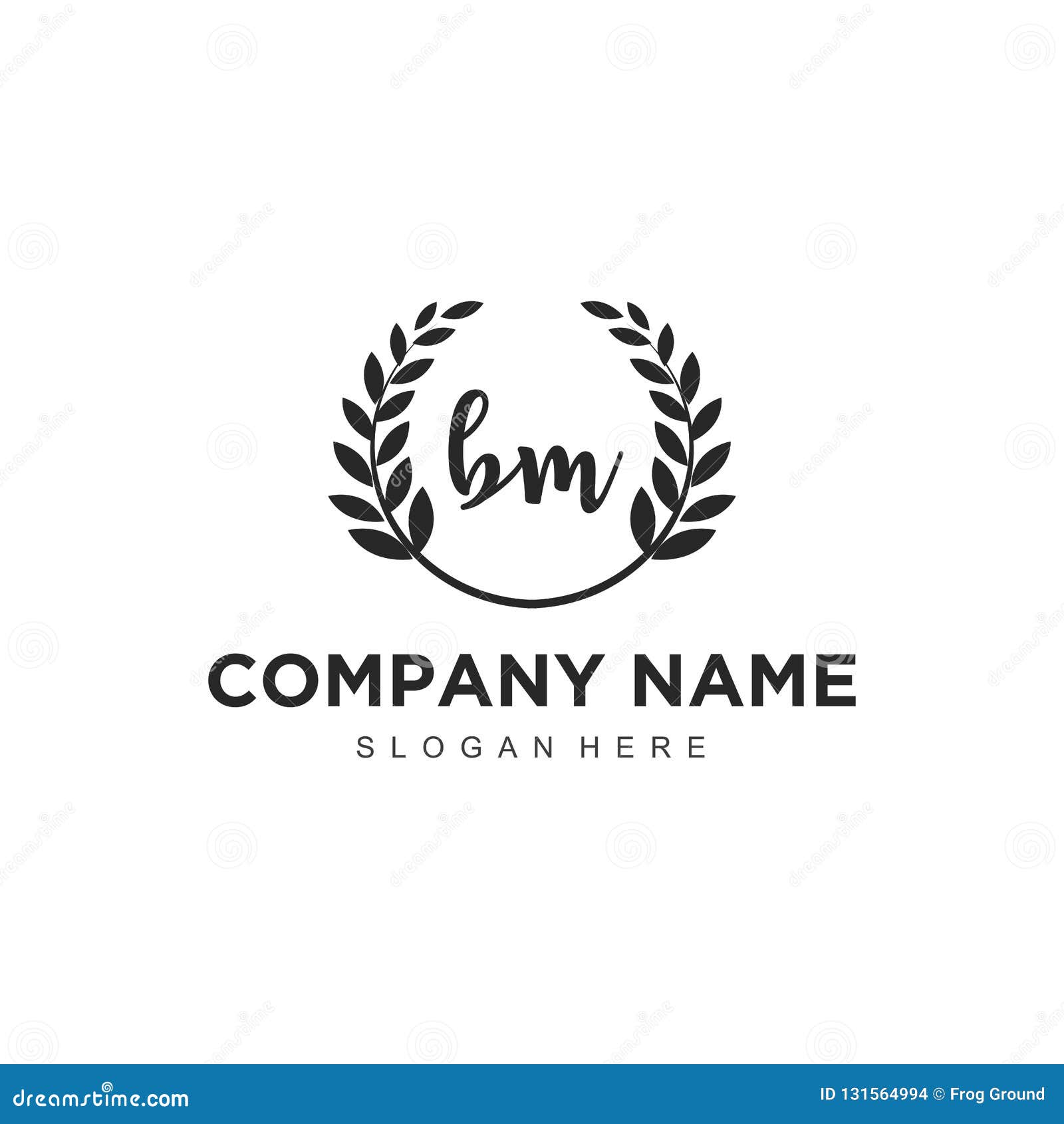 Initial Letter BM Logo Template Design Stock Illustration ...