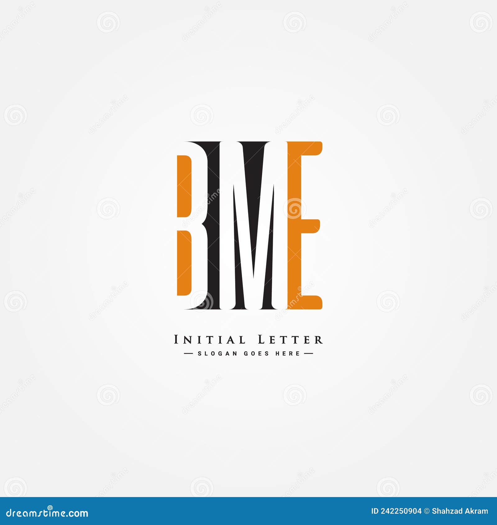 Initial Letter BME Logo - Simple Business Logo for Alphabet B, M and E ...