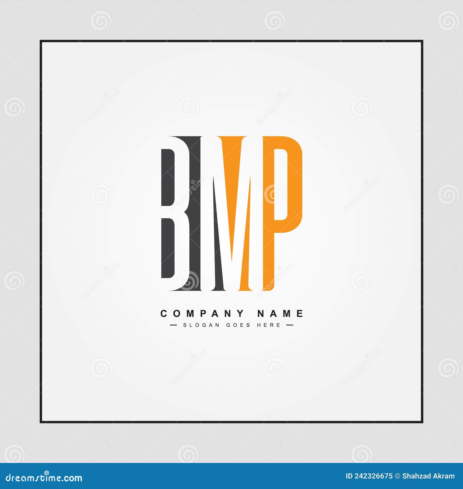 Initial Letter BMP Logo - Minimal Business Logo for Alphabet B, M and P ...