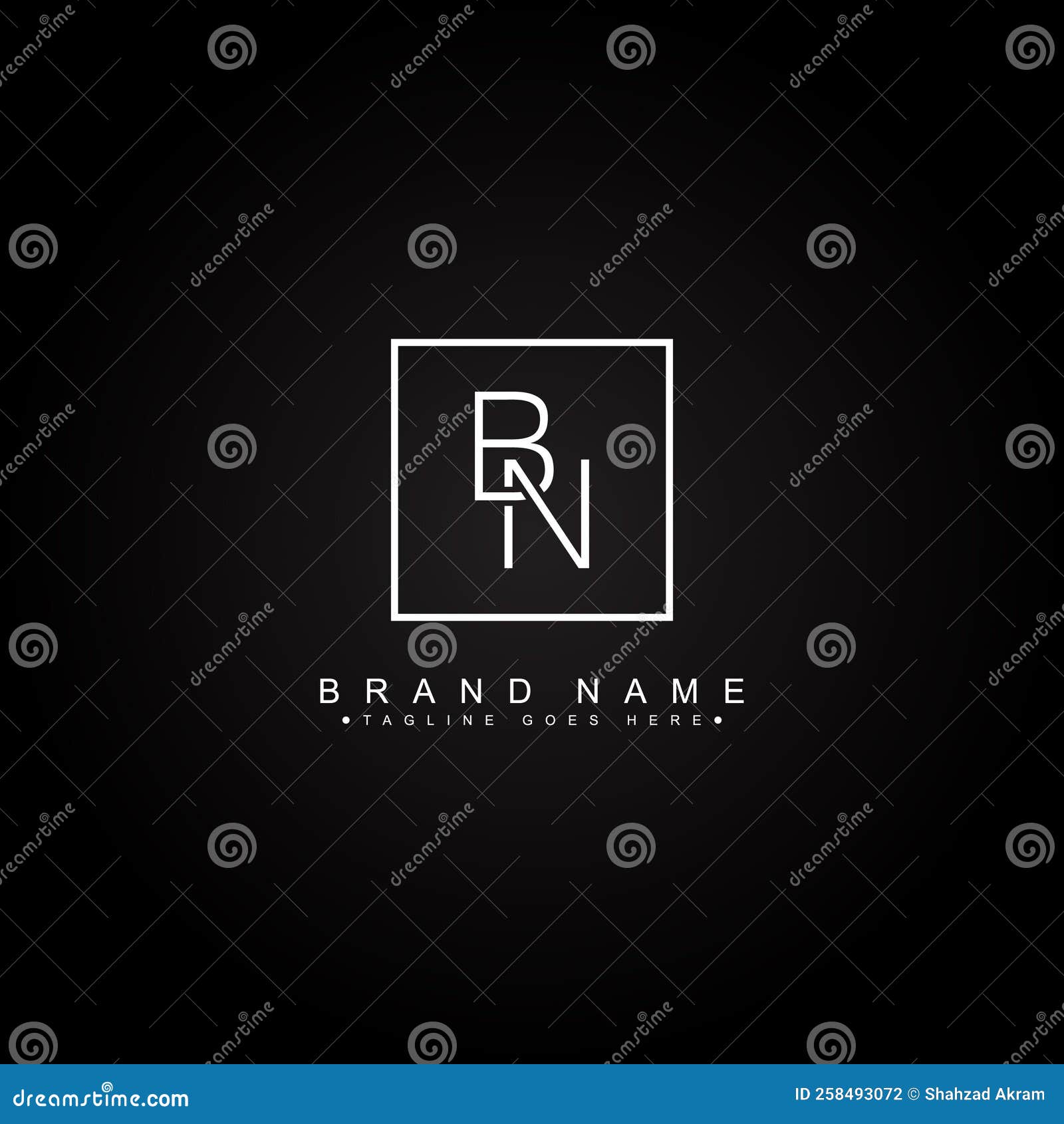 Initial Letter BN Logo - Minimal Monogram Logo Stock Vector ...