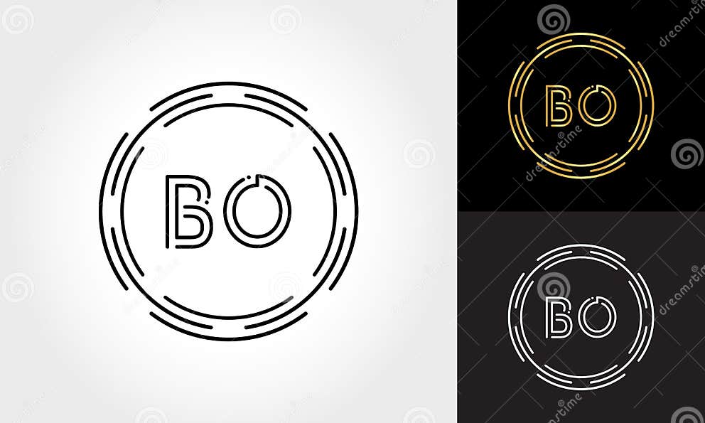 Initial Letter BO Logo Creative Typography Vector Template. Digital ...
