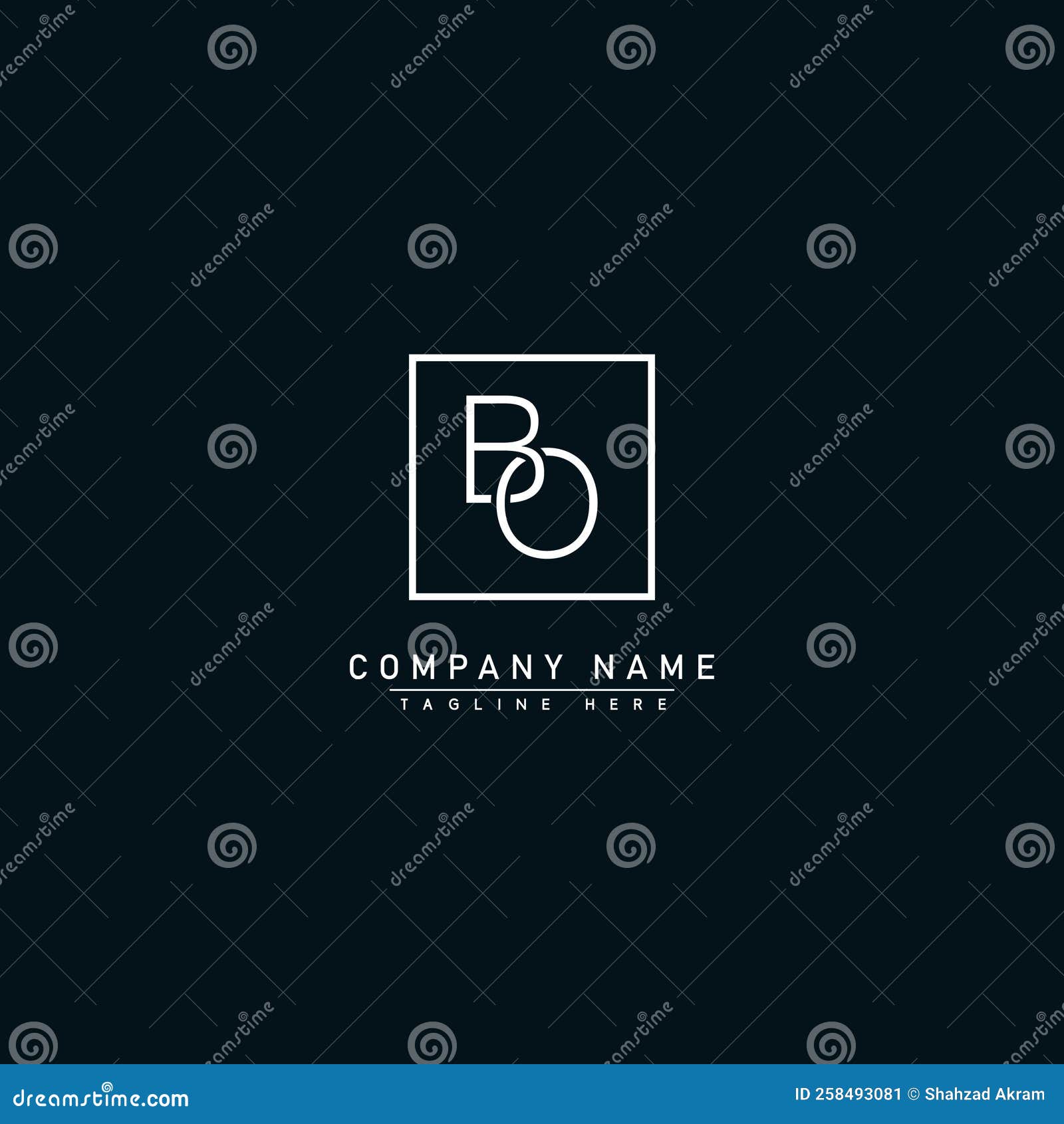Initial Letter BO Logo - Minimal Monogram Logo Stock Vector ...