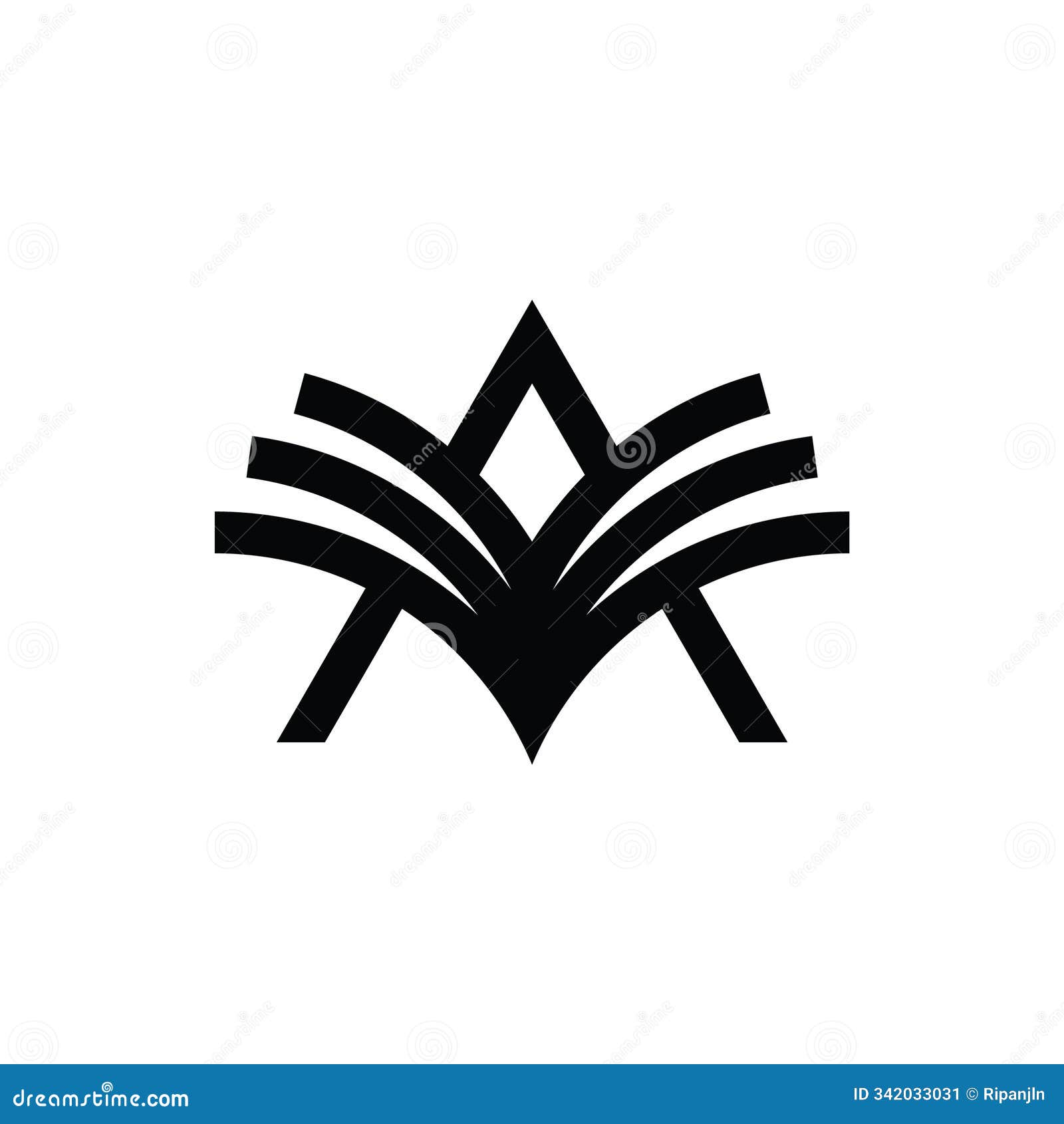 Initial Letter a for Book Logo Desain Element Stock Illustration ...