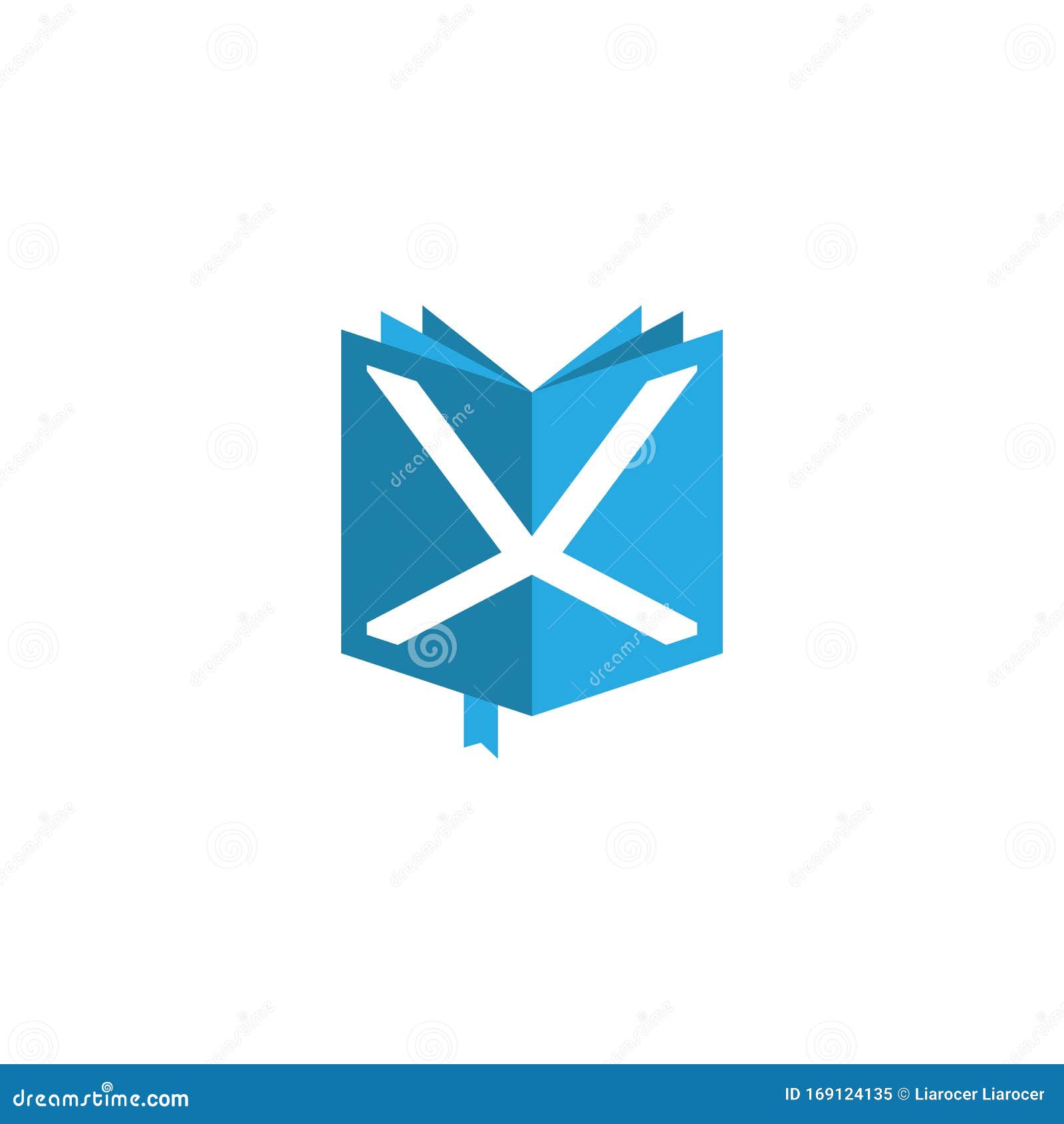 Initial Letter X Book Logo Vector Stock Vector - Illustration of ...