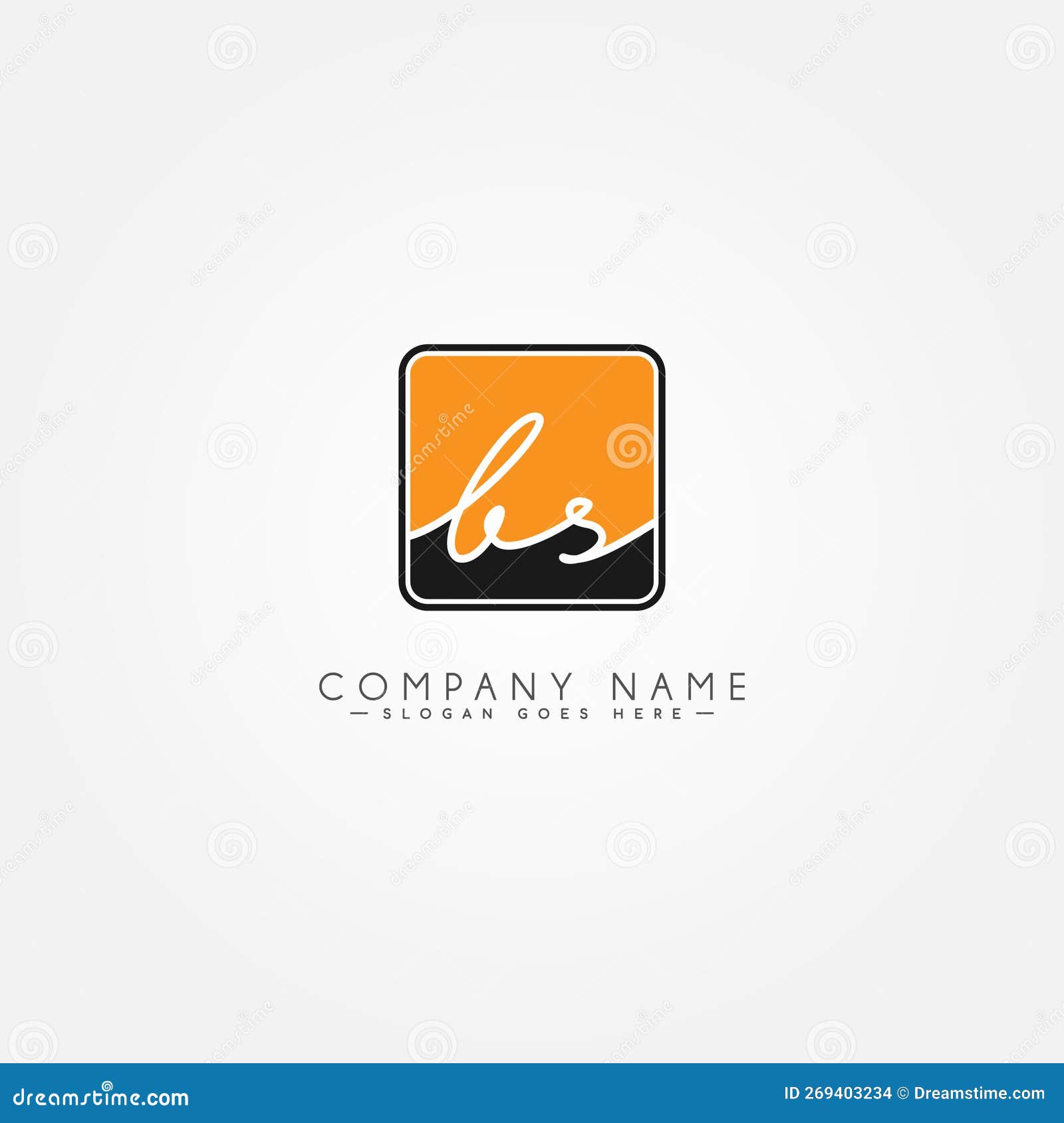 Initial Letter BS Vector Logo Template in Handwritten Signature Style ...