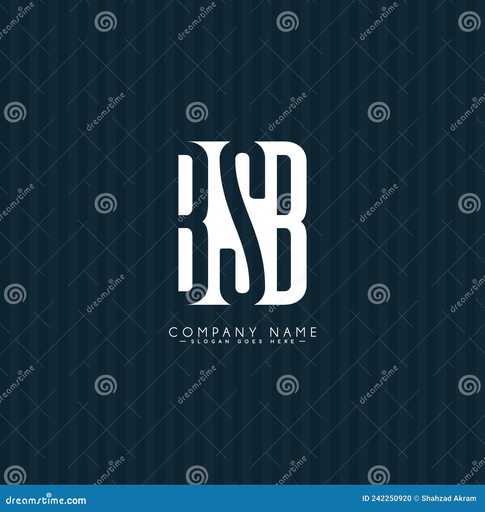 Initial Letter BSB Logo - Minimal Business Logo for Alphabet B, S and B ...
