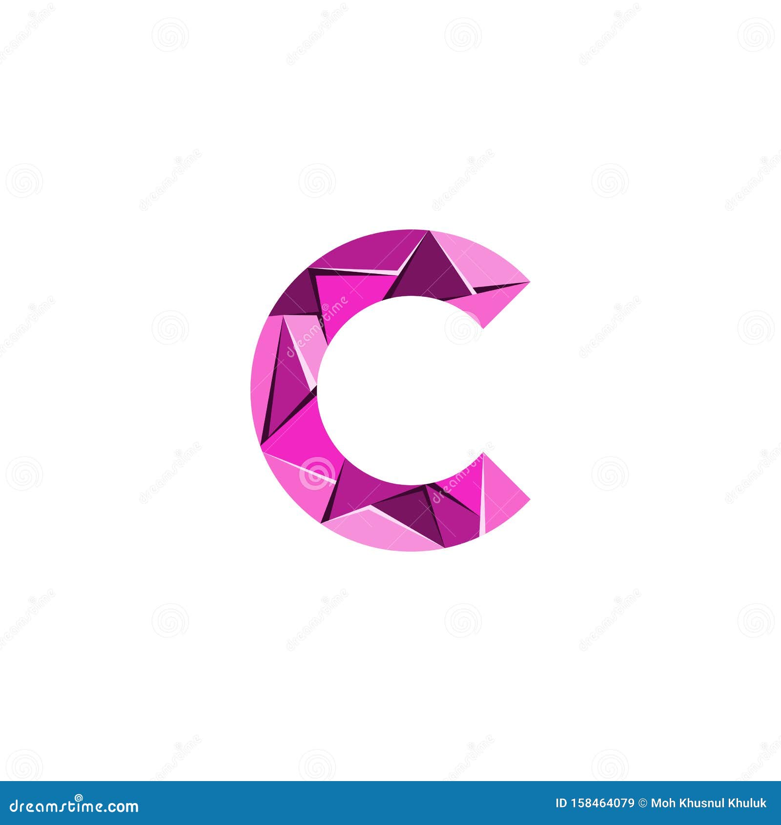 Initial Letter C Abstract Triangle Logo Vector Stock Vector ...