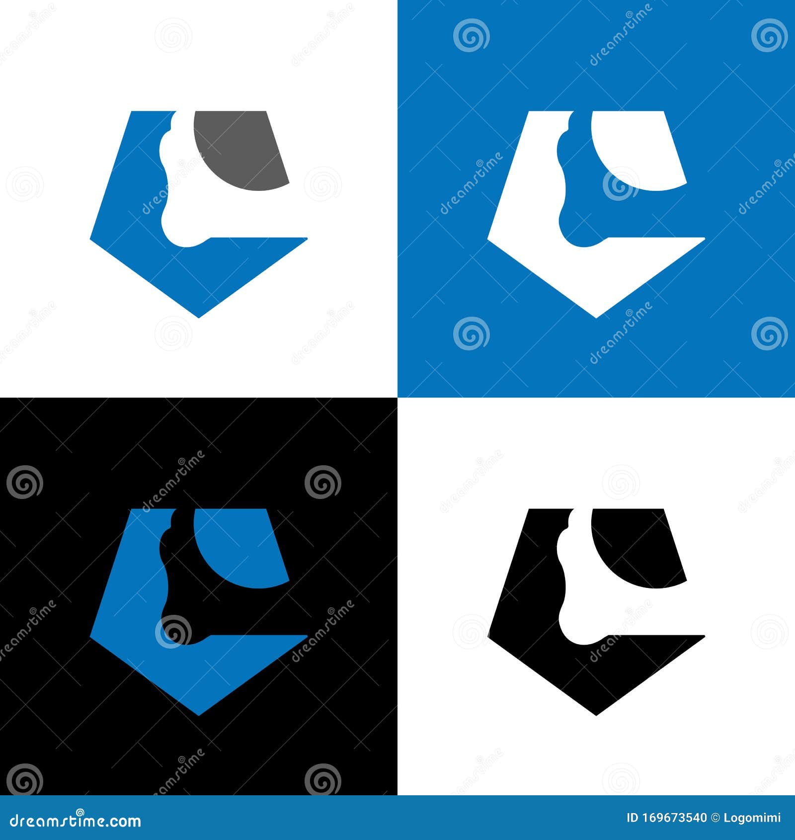 Letter S Foot Shape Symbol Logo Vector | CartoonDealer.com #153516093