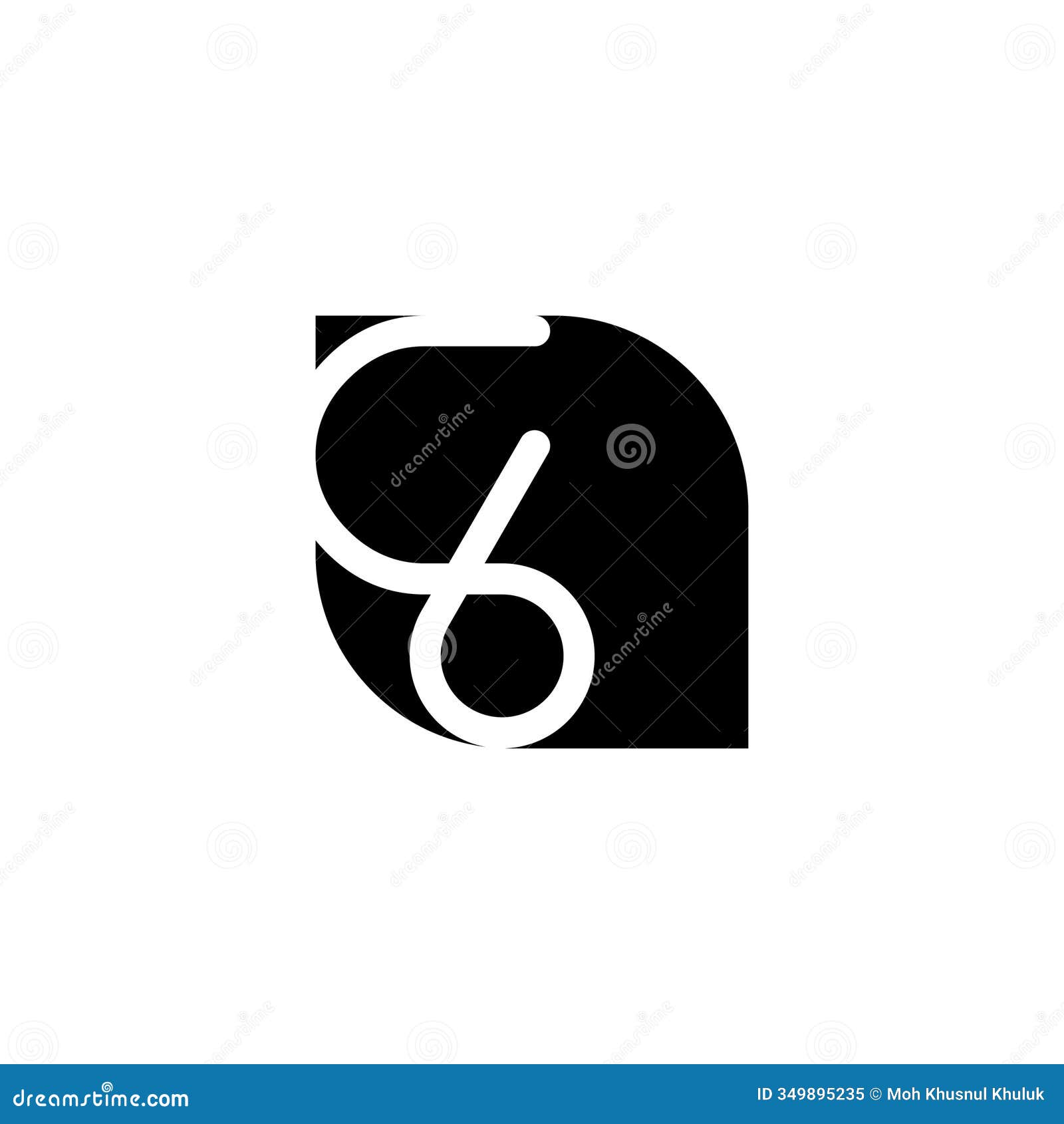 Initial Letter C6 Logo Vector Black Color Stock Illustration ...