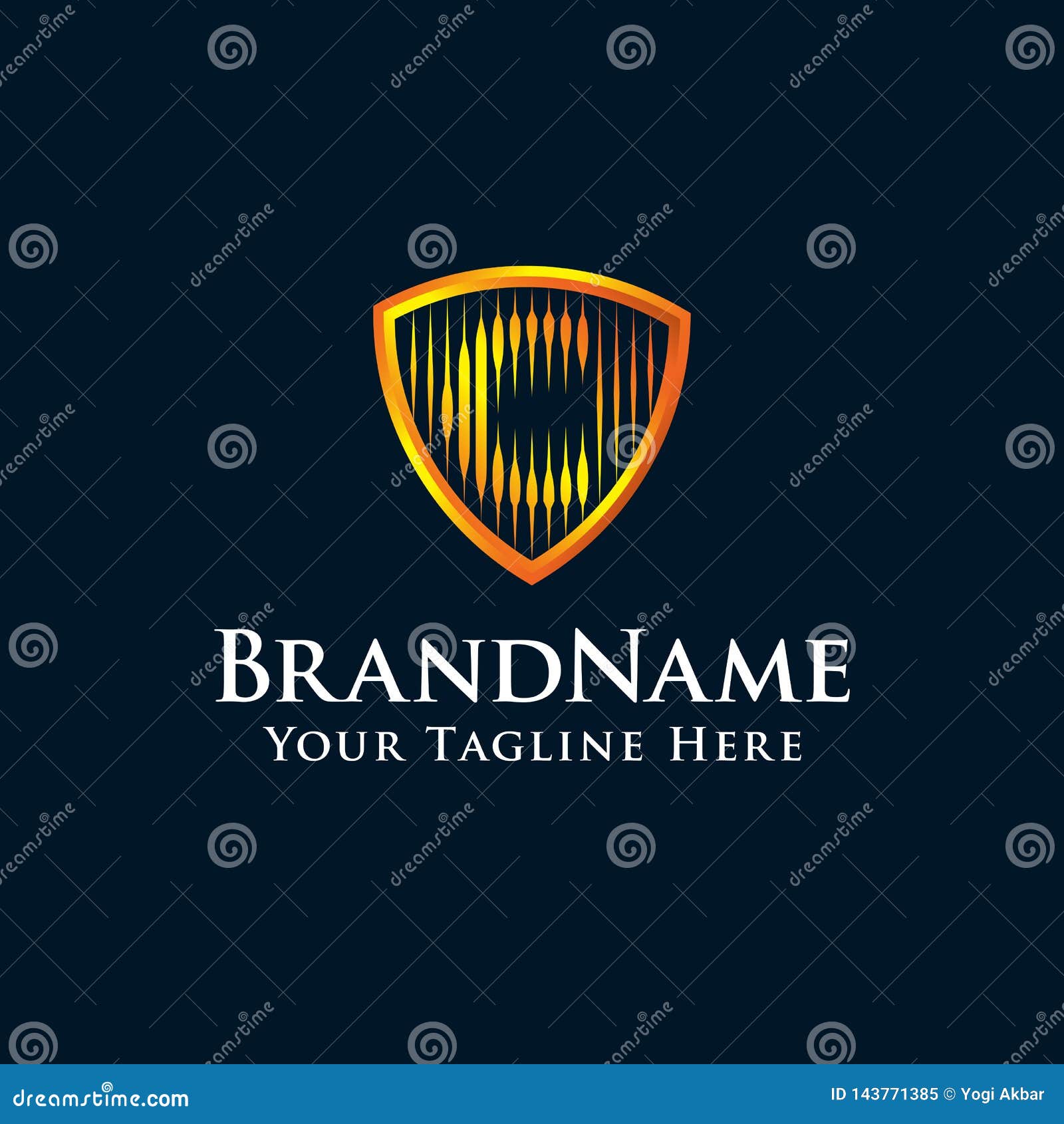 Initial Letter C Shield Logo with Gold Color Stock Vector ...