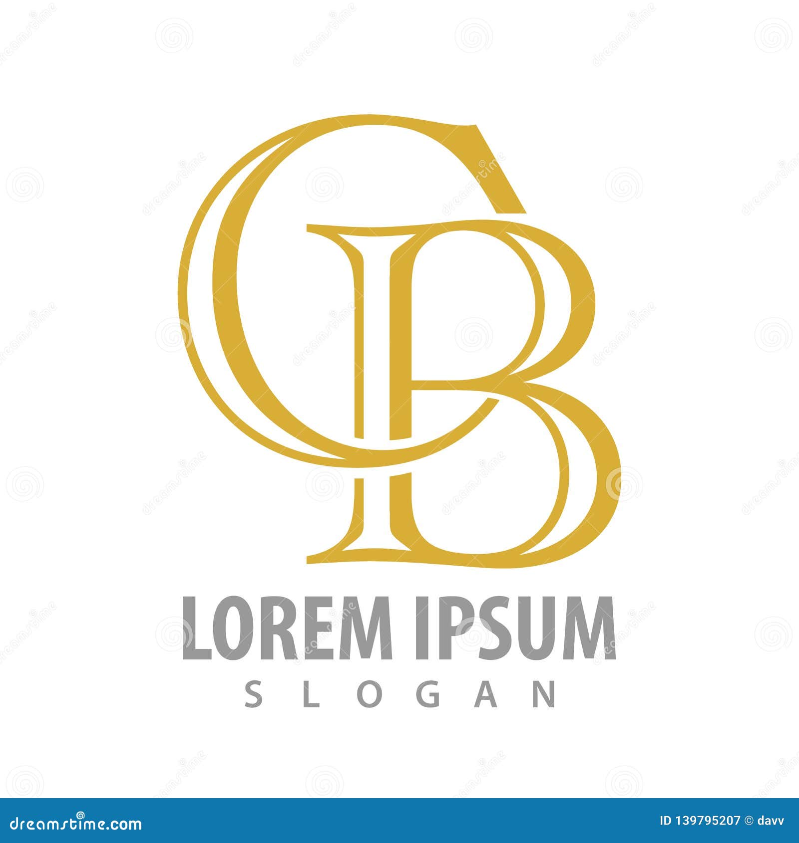 Initial Letter CB Logo Concept Design. Symbol Graphic Template Element ...