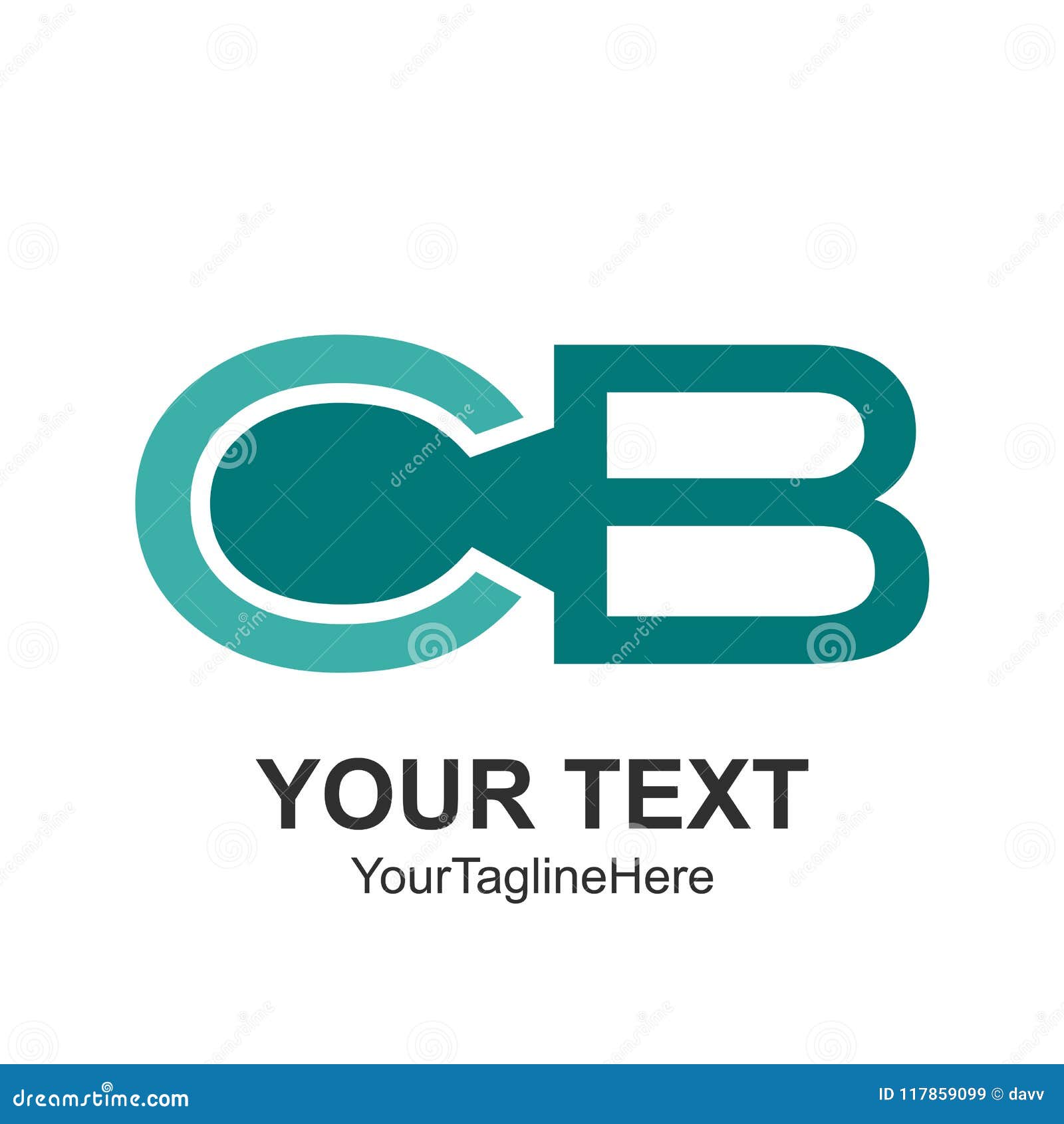 Initial Letter CB Logo Design Template Element Colored Green for Stock ...