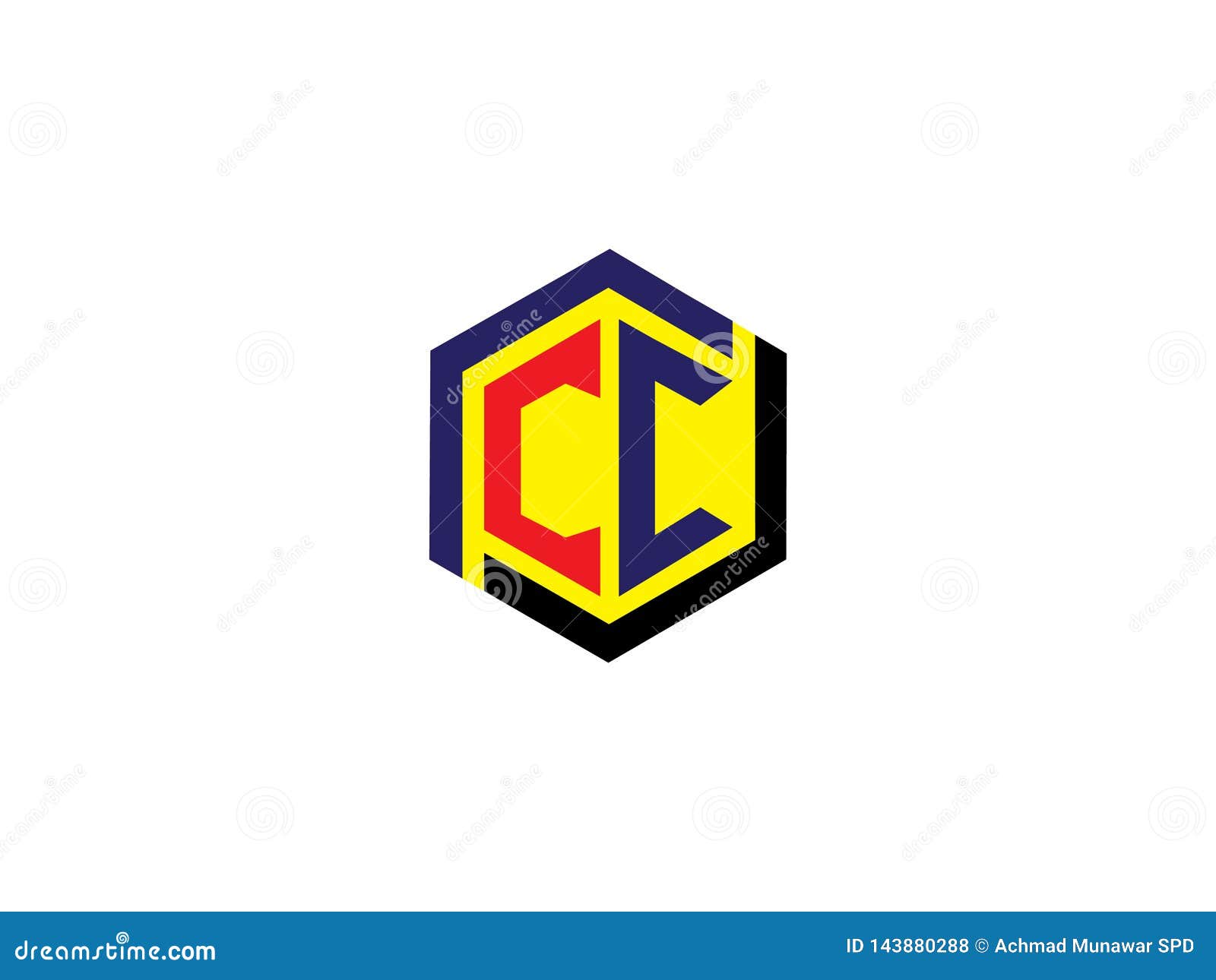 Initial Letter CC Hexagon Design Logo Vector Graphic Branding Letter ...
