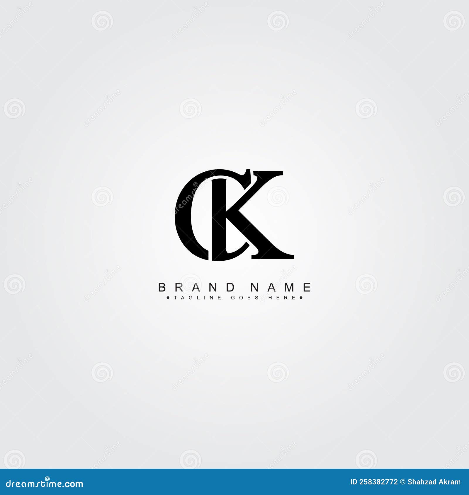 Initial Letter CK Logo - Simple Business Logo Stock Vector ...