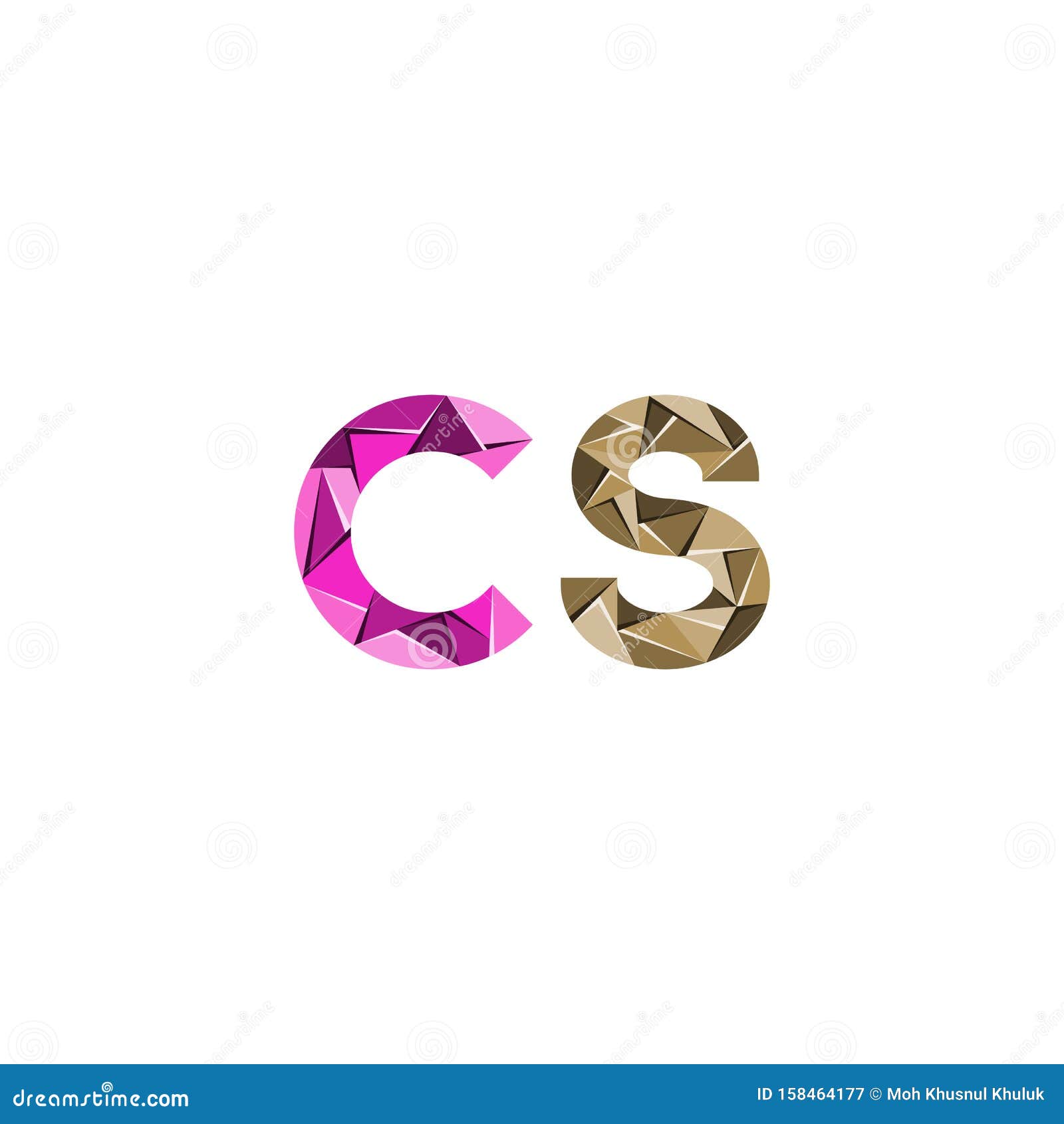 Initial Letter Cs Abstract Triangle Logo Vector Stock Vector ...