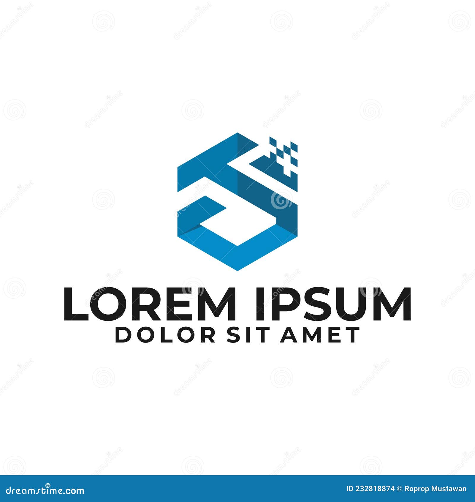 Initial Letter CT or TC Logo Template with Modern Hexagonal 3d Cube ...