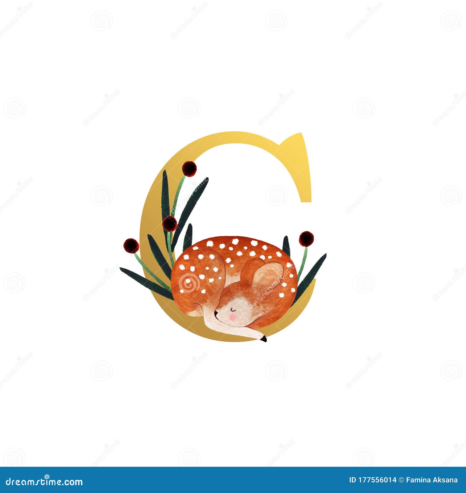 Initial Letter with Cute Naive Flowers Stock Illustration ...