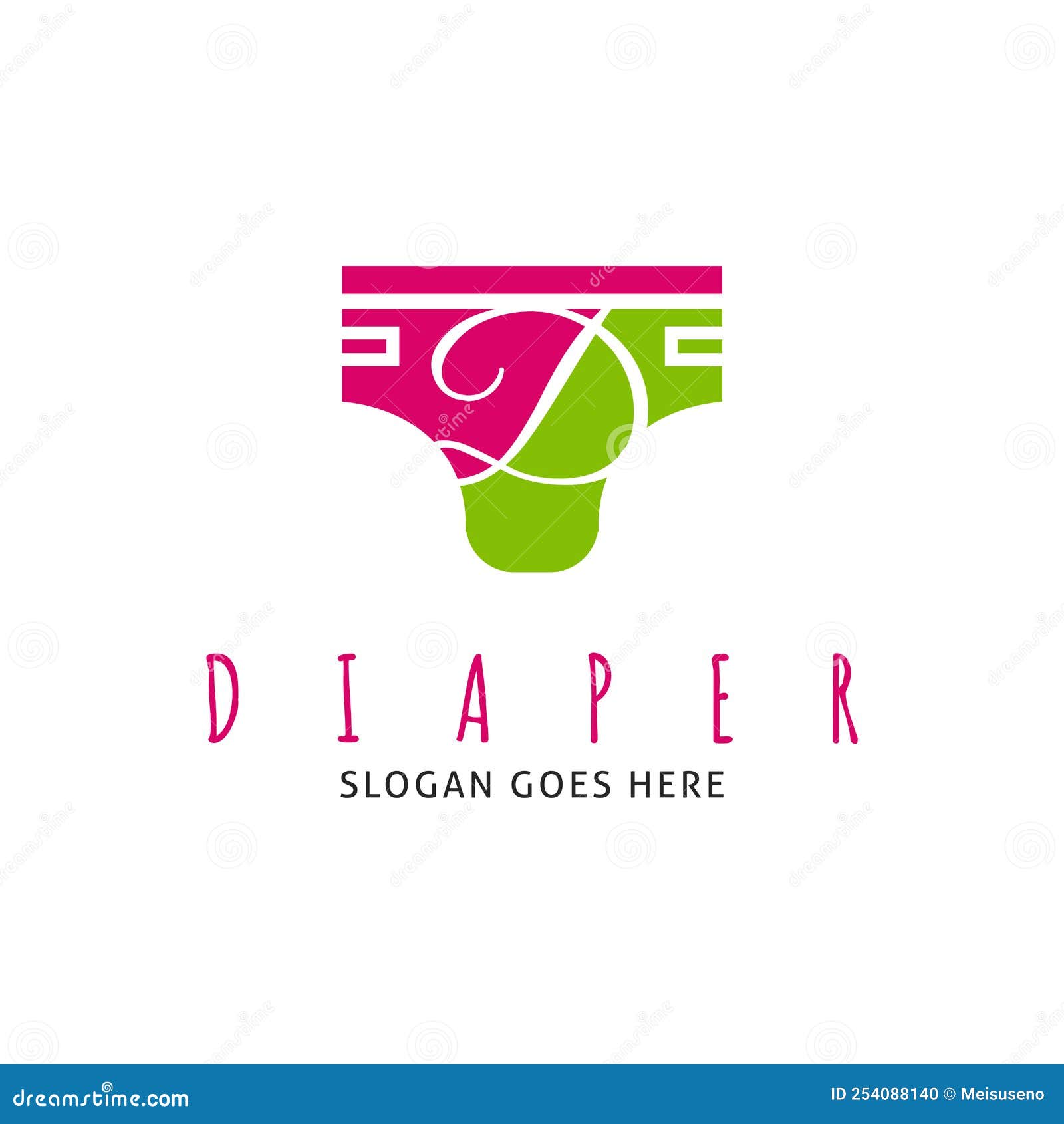 Initial Letter D Diaper Icon Vector Logo Template Illustration Design ...