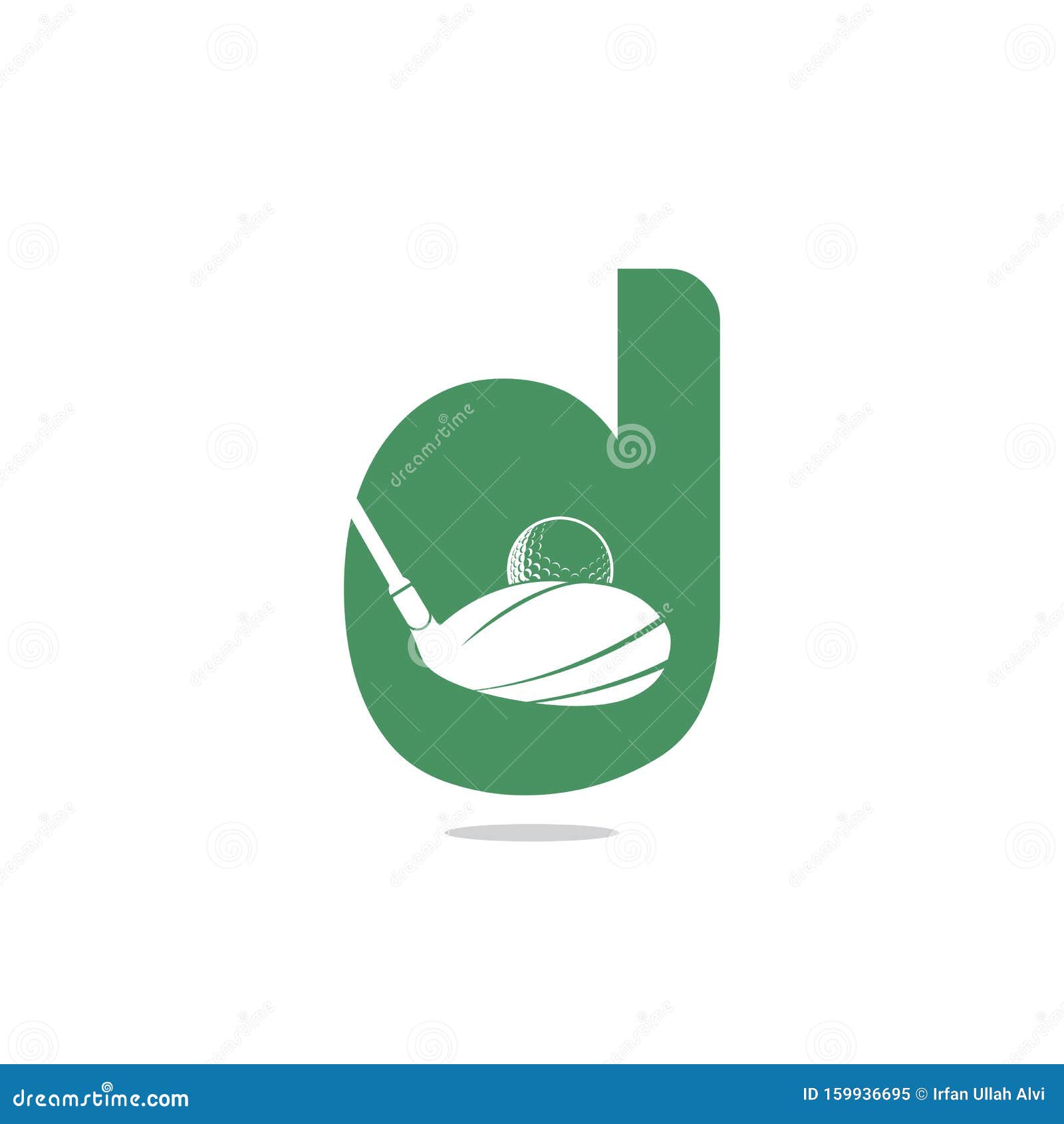 Initial Letter D Golf Vector Logo Design. Stock Vector - Illustration ...
