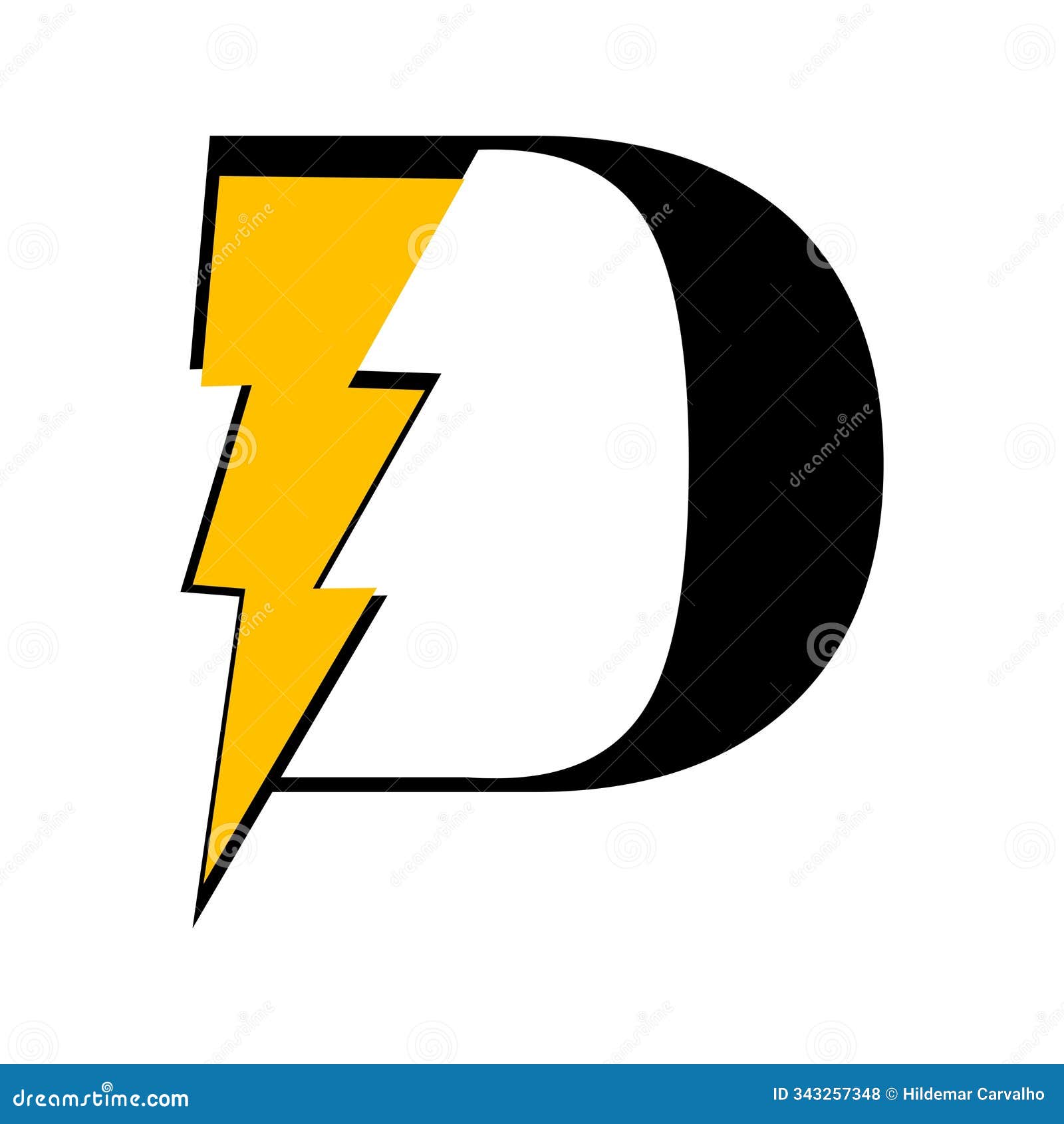 Initial Letter D 003 stock illustration. Illustration of logo - 343257348