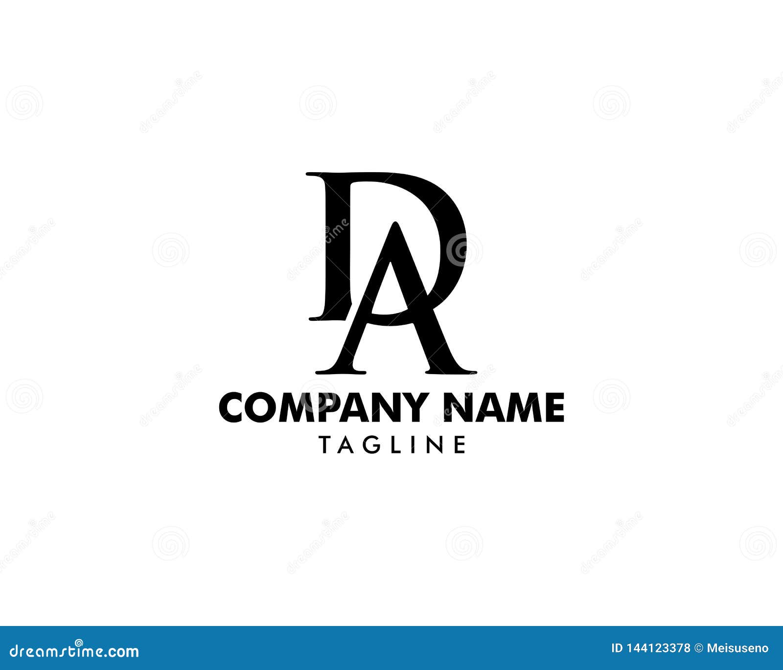 Initial Letter DA Logo Template Design Vector Illustration ...