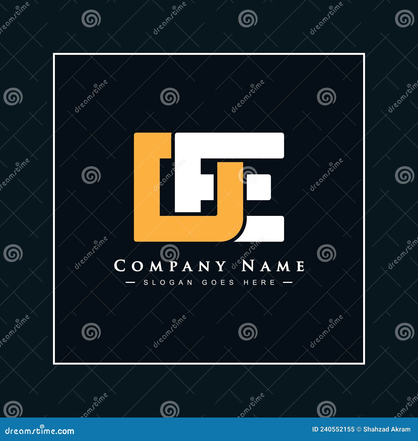 Initial Letter DE Logo - Simple Business Logo Stock Vector ...