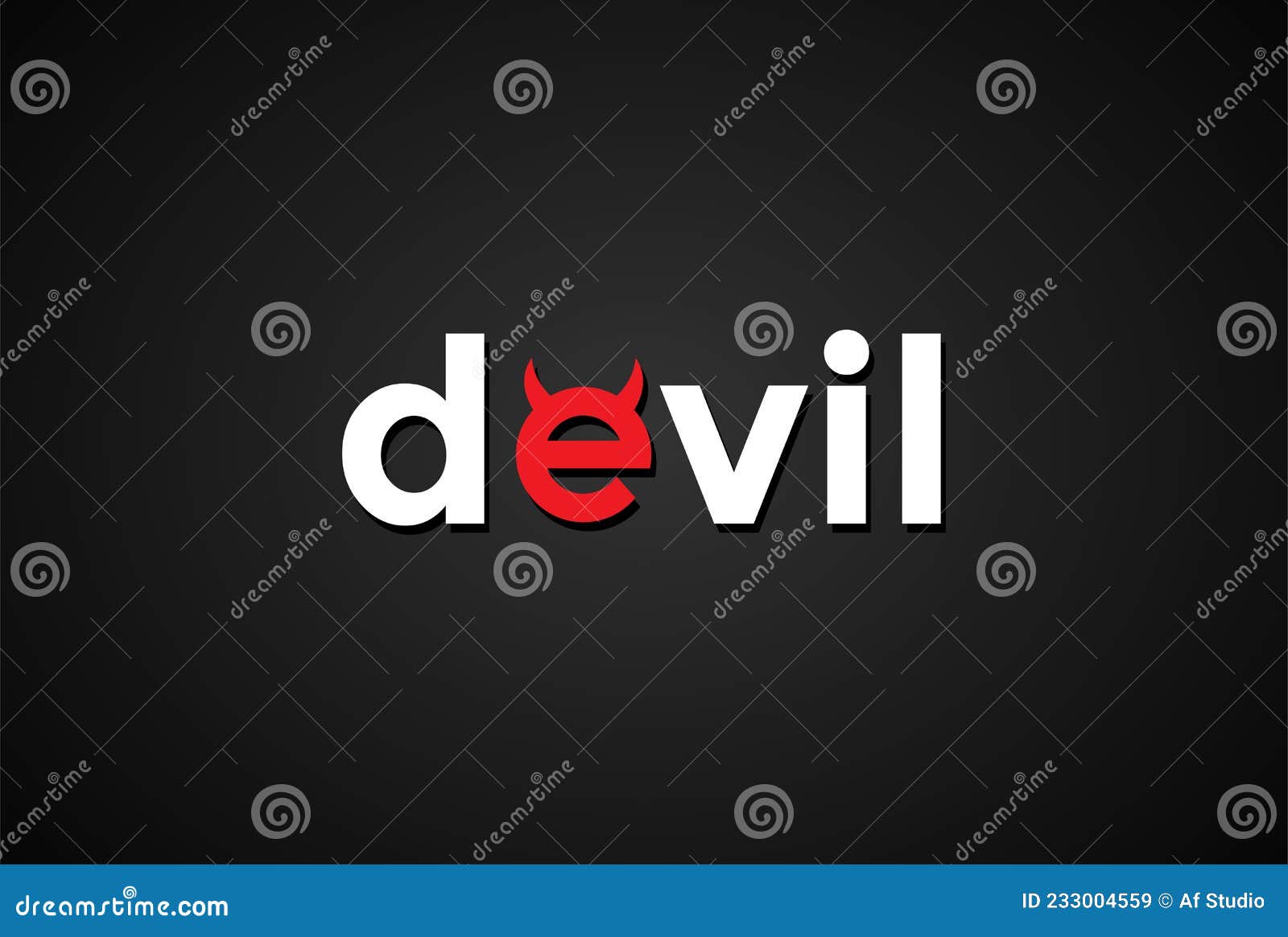 Initial Letter Devil Text Type Word Typography Logo Design Vector Stock ...