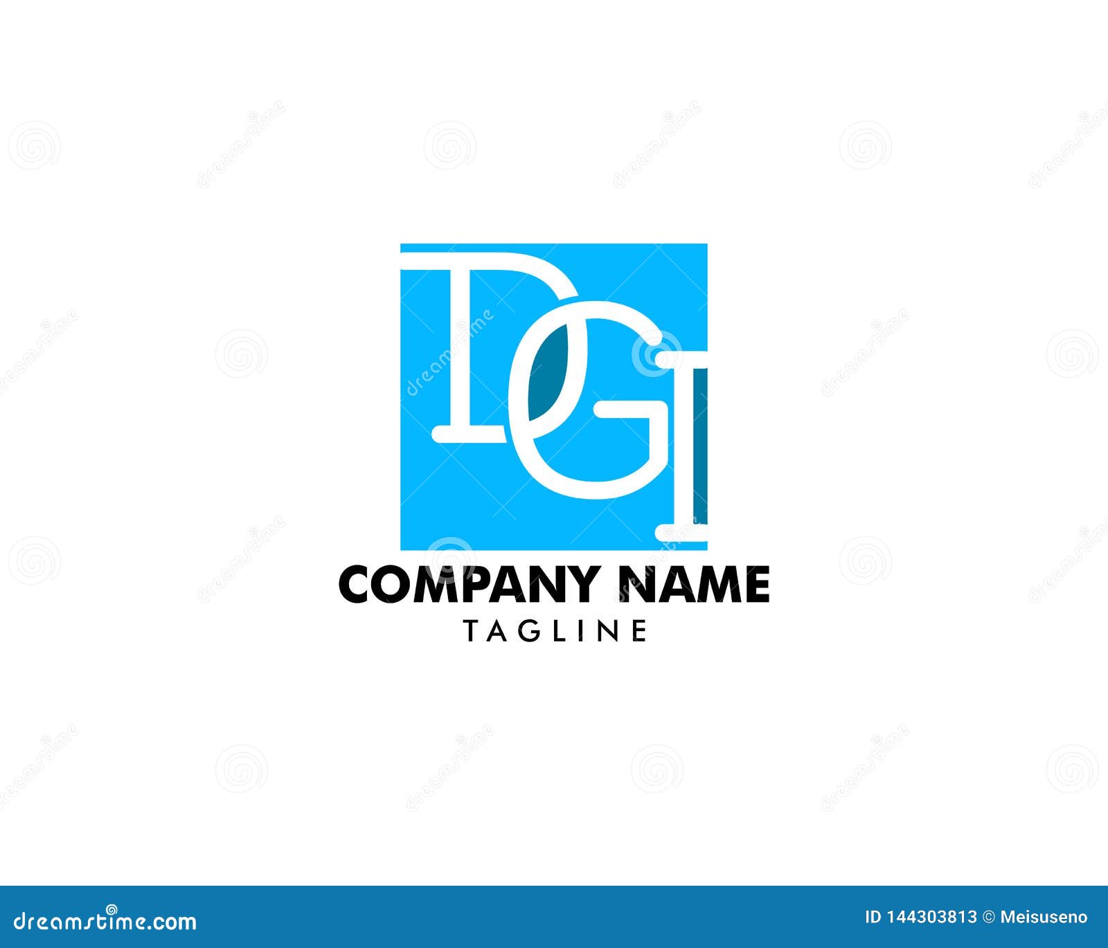 Initial Letter DGI Logo Design Template Stock Vector - Illustration of ...