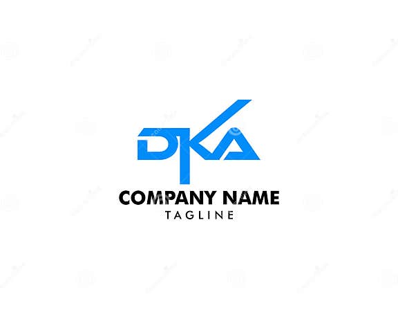 Initial Letter DKA Logo Template Design Stock Vector - Illustration of ...