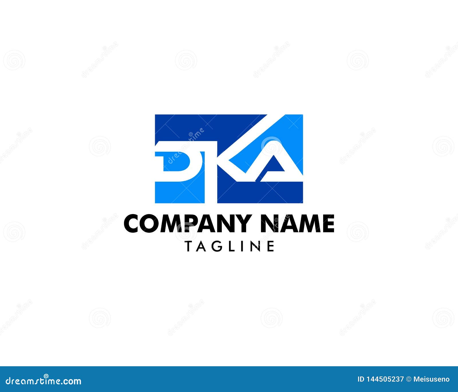 Initial Letter DKA Logo Template Design Stock Vector - Illustration of ...