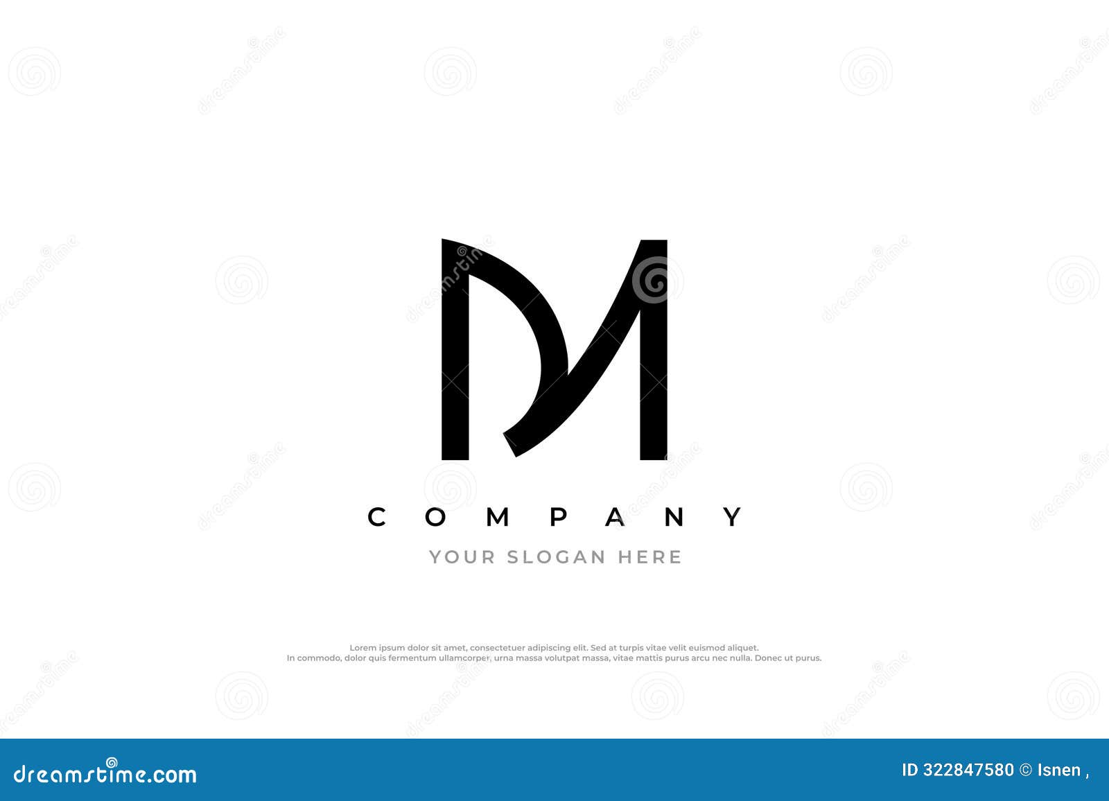 Initial Letter DM Logo Design Stock Vector - Illustration of abstract ...