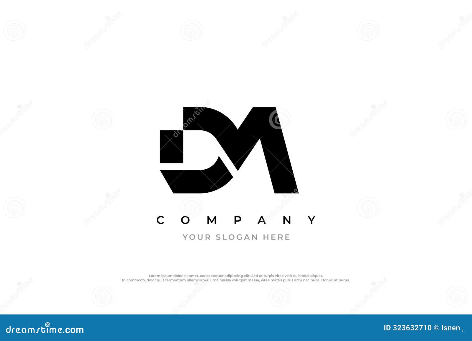 Initial Letter DM Logo Design Stock Vector - Illustration of logo, font ...