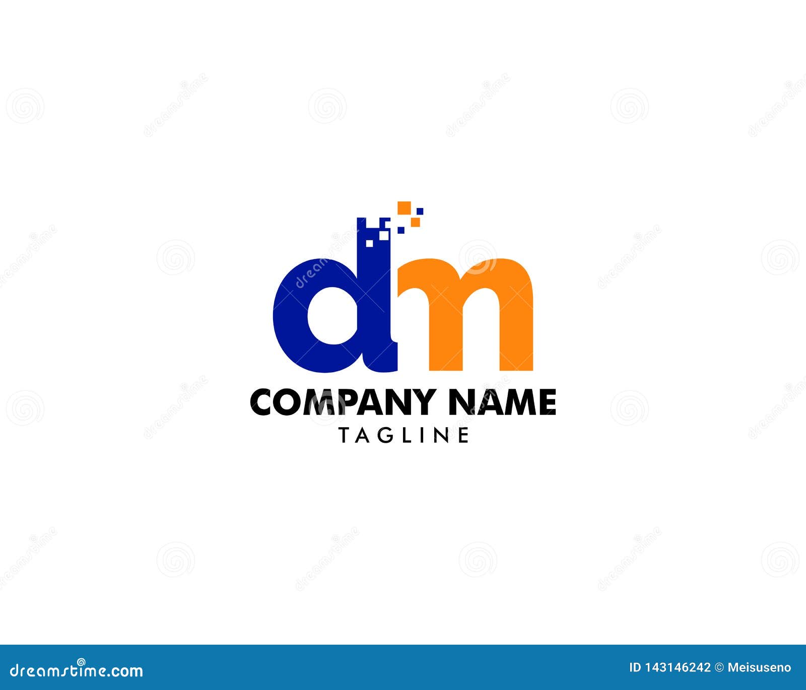 Initial Letter DM Logo Template Design Stock Vector - Illustration of ...