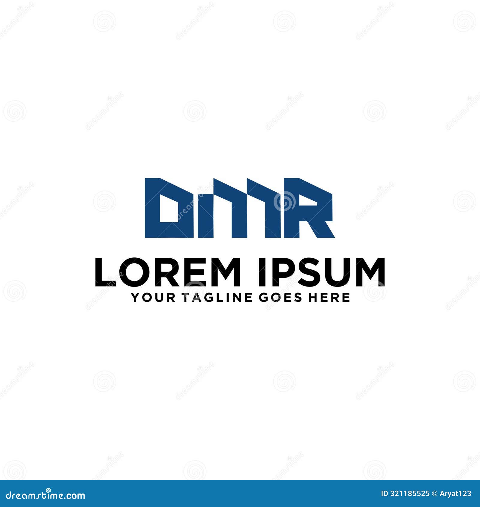 Initial Letter DMR Logo Idea Stock Illustration - Illustration of ...