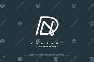 Initial Letter DN or ND Logo Design Stock Vector - Illustration of font ...