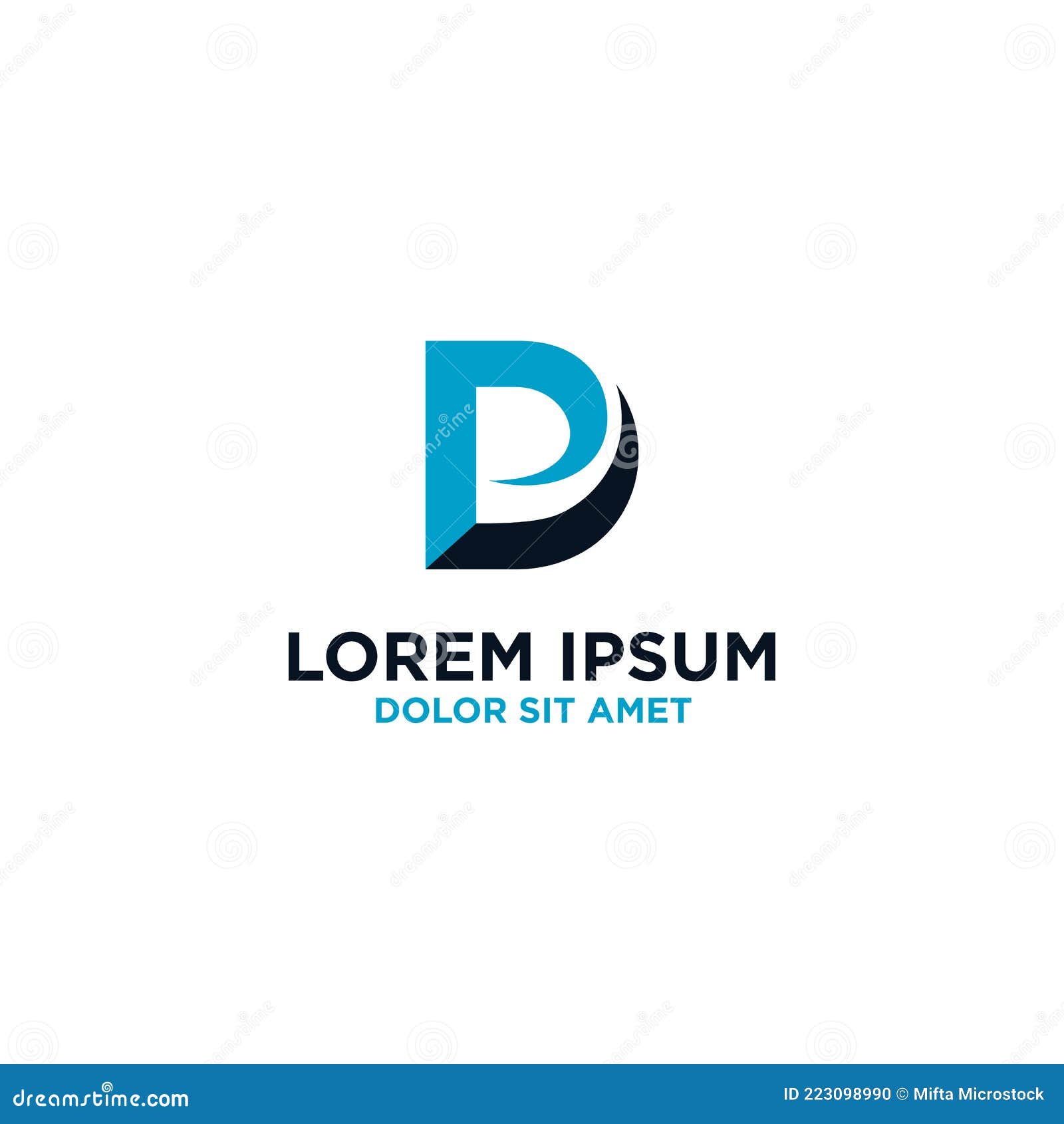 Initial Letter DP Logo Design Vector Unique Modern Stock Vector ...