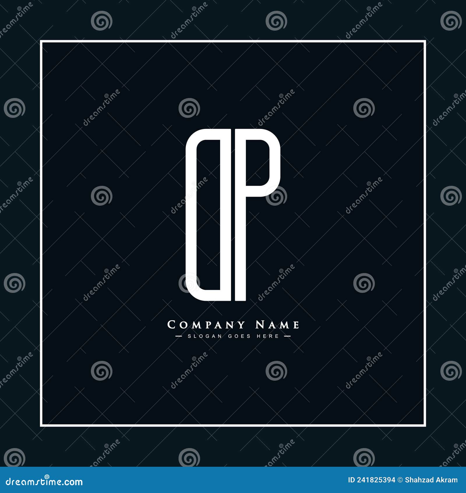 Initial Letter DP Logo - Minimal Alphabet Logo Stock Vector ...