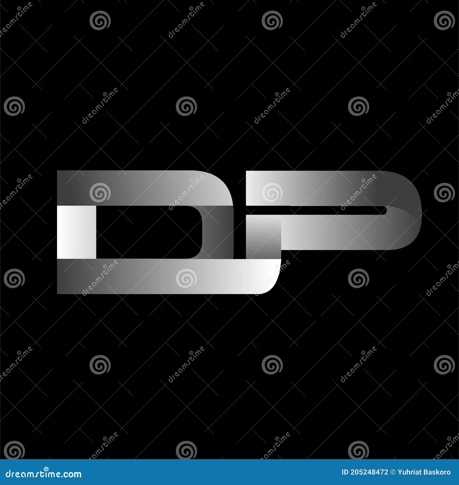 Initial Letter DP Uppercase Modern and Simple Logo Linked White Colored ...