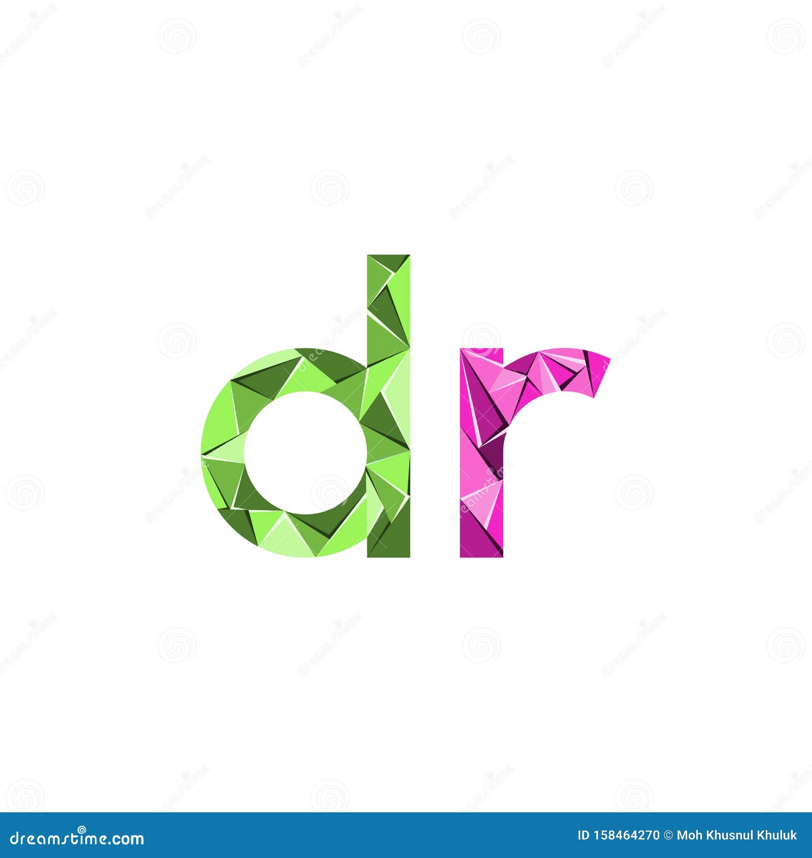 Initial Letter Dr Abstract Triangle Logo Vector Stock Vector ...