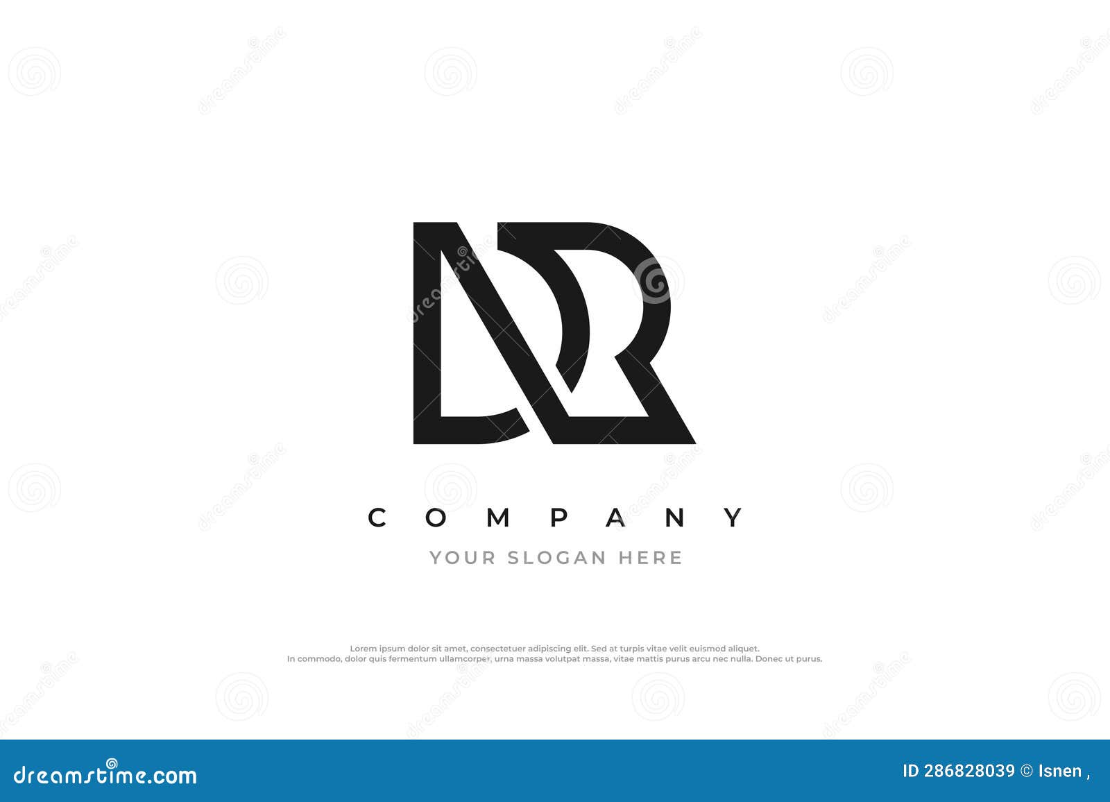Initial Letter DR Monogram Logo Design Stock Vector - Illustration of ...