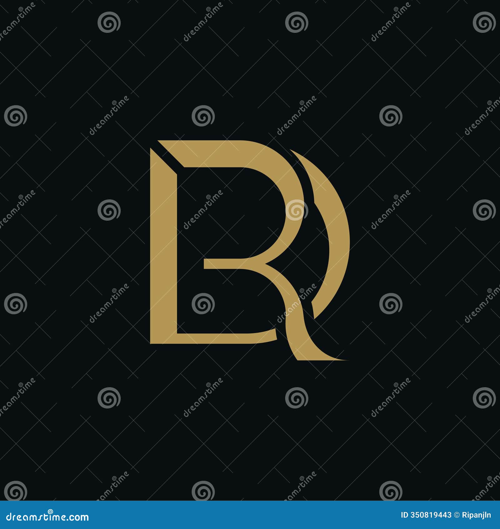 Initial Letter DR RD Logo Design Inspiration Stock Illustration ...