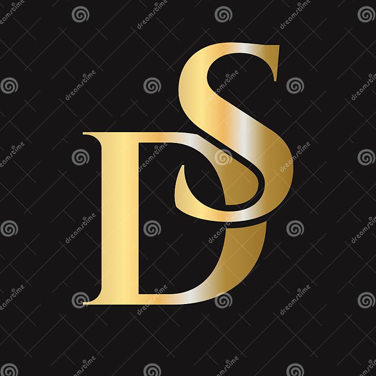 Initial Letter DS, SD Logo Design Vector Template. Monogram DS Logotype ...