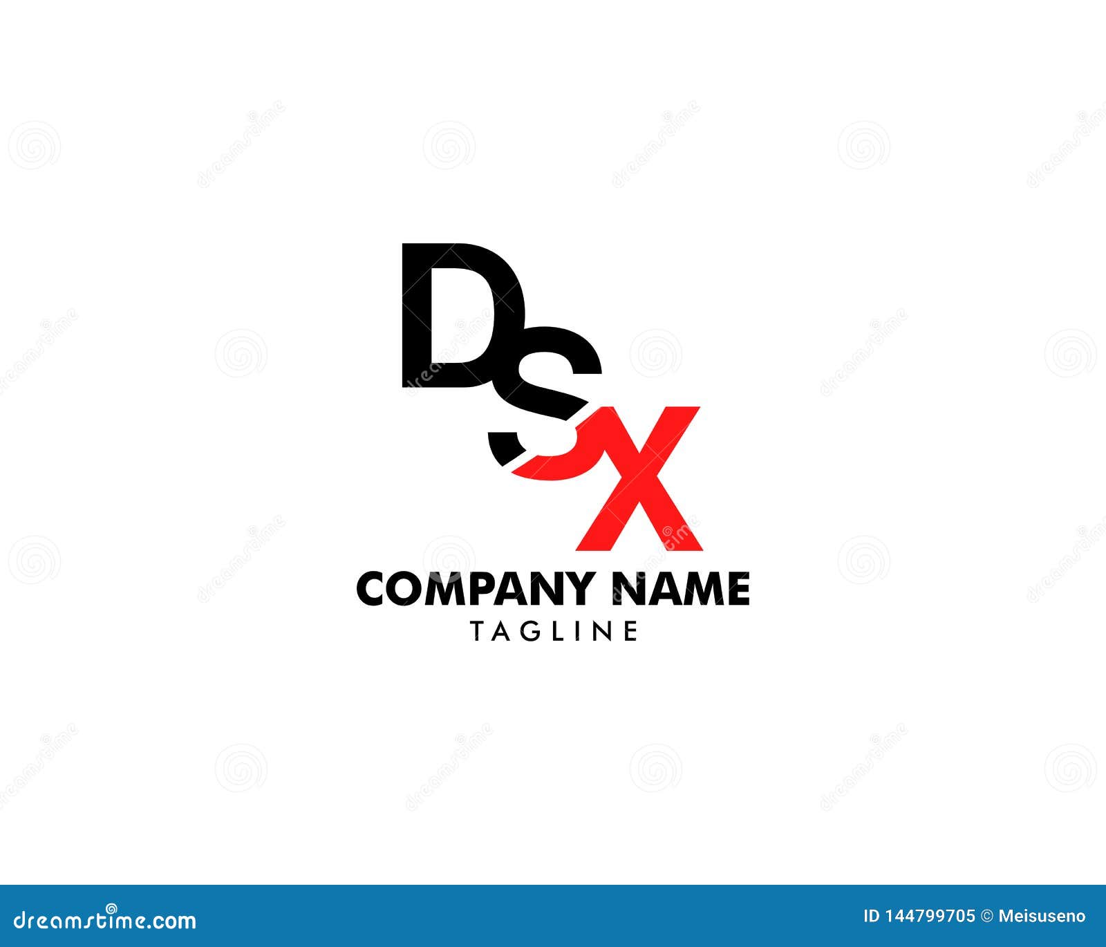 Initial Letter DSX Logo Template Design Stock Vector - Illustration of ...